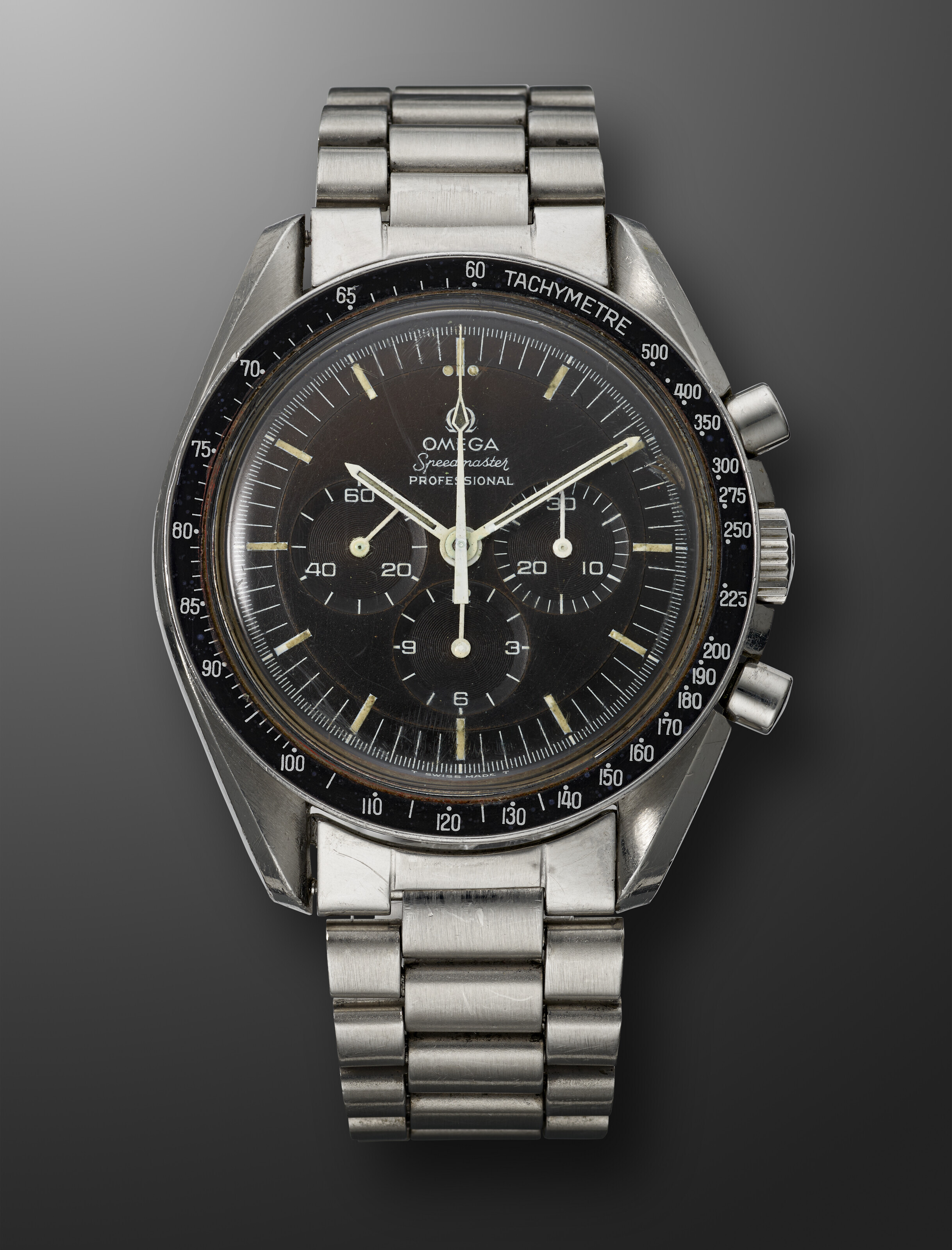 OMEGA, STAINLESS STEEL CHRONOGRAPH 'SPEEDMASTER', 'PRE-MOON LANDING ...