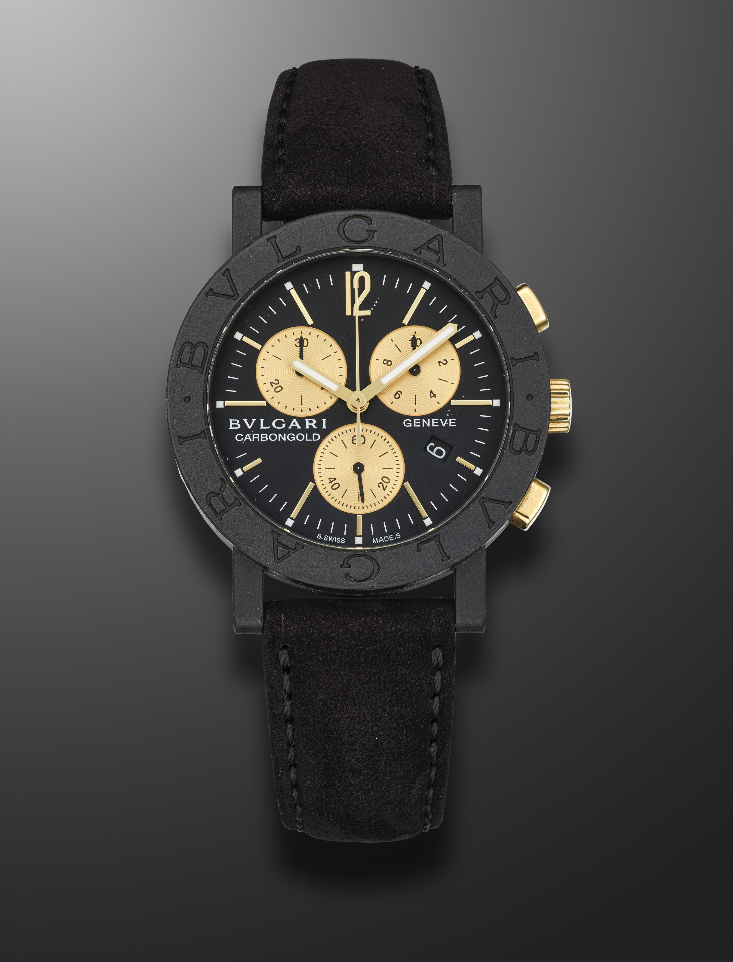 BULGARI, LIMITED EDITION CARBONGOLD CHRONOGRAPH 'GENEVA', REF. BB 38 CL ...