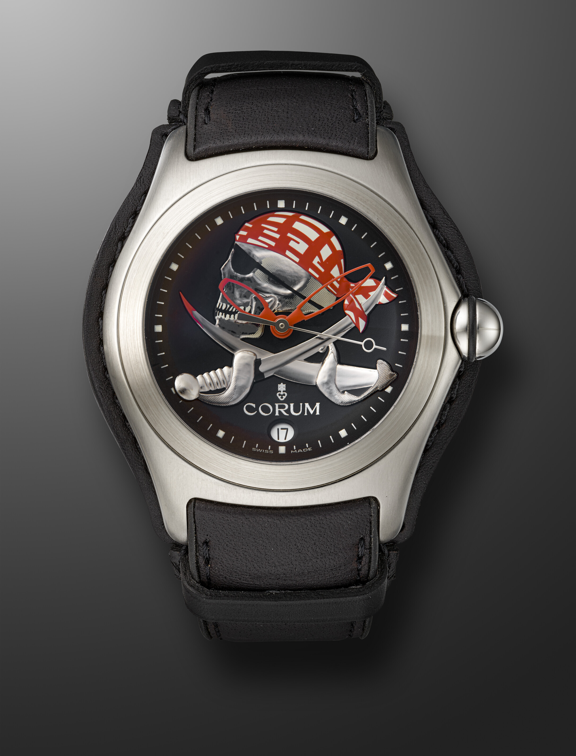CORUM, LIMITED EDITION STAINLESS STEEL 'BUBBLE PRIVATEER PIRATE', 'THE ...