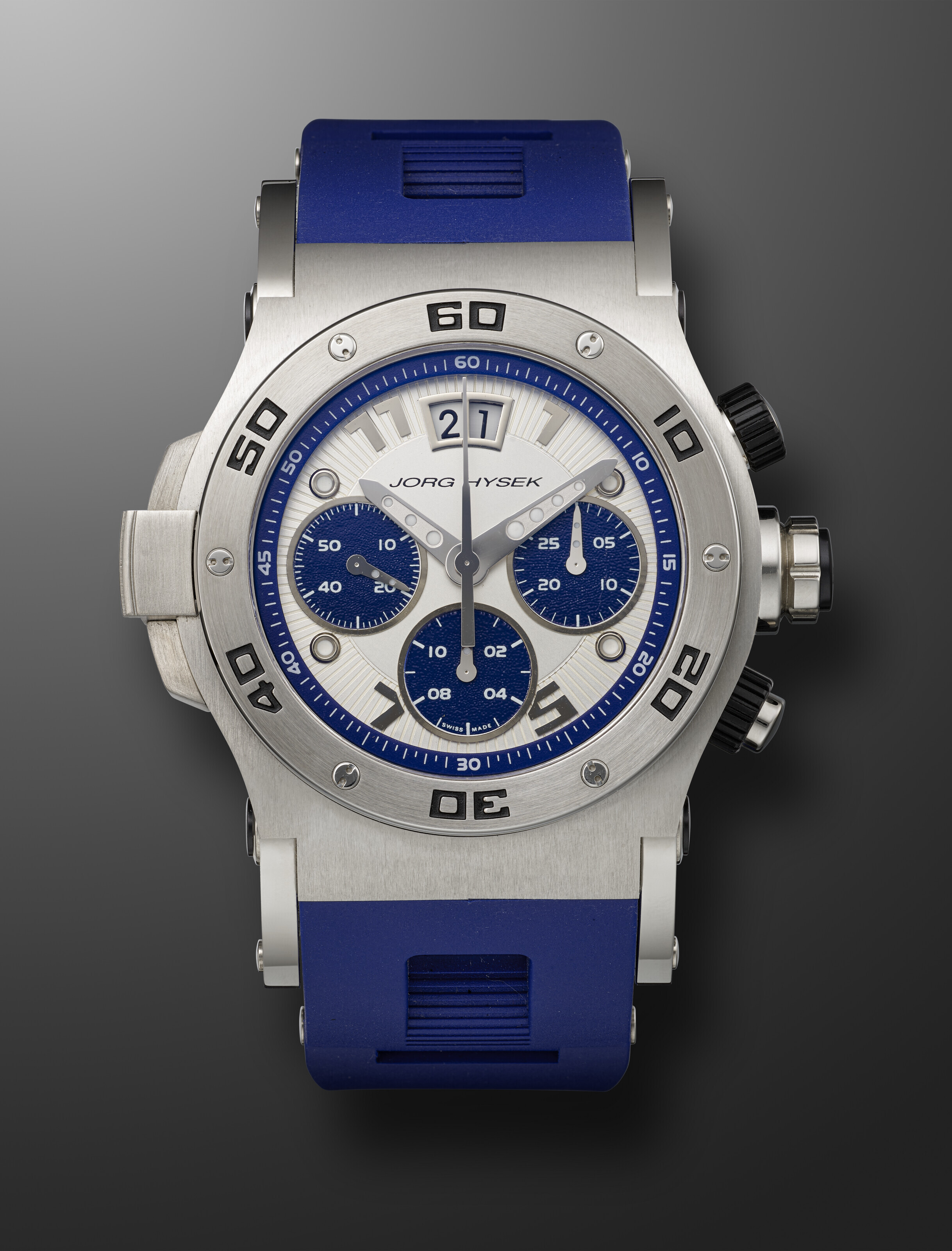 JORG HYSEK, STAINLESS STEEL CHRONOGRAPH 'ABYSS EXPLORER DISCOVER', REF ...