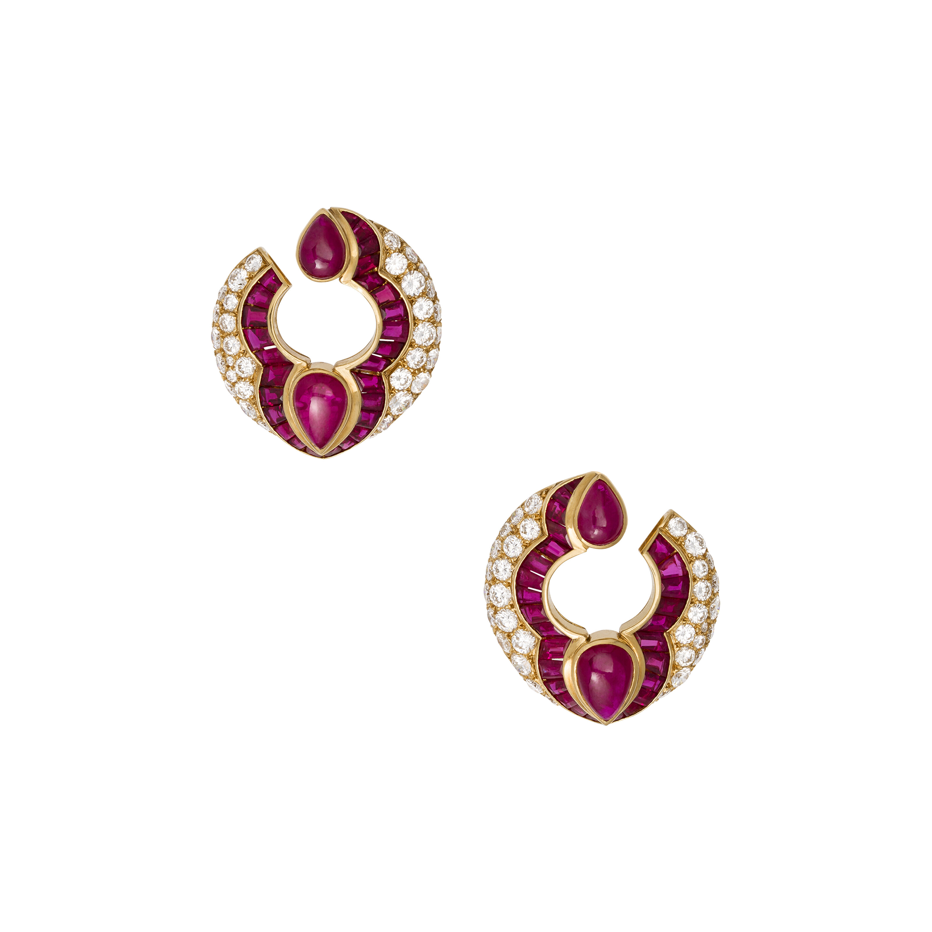 BULGARI RUBY AND DIAMOND EARRINGS, | Christie’s