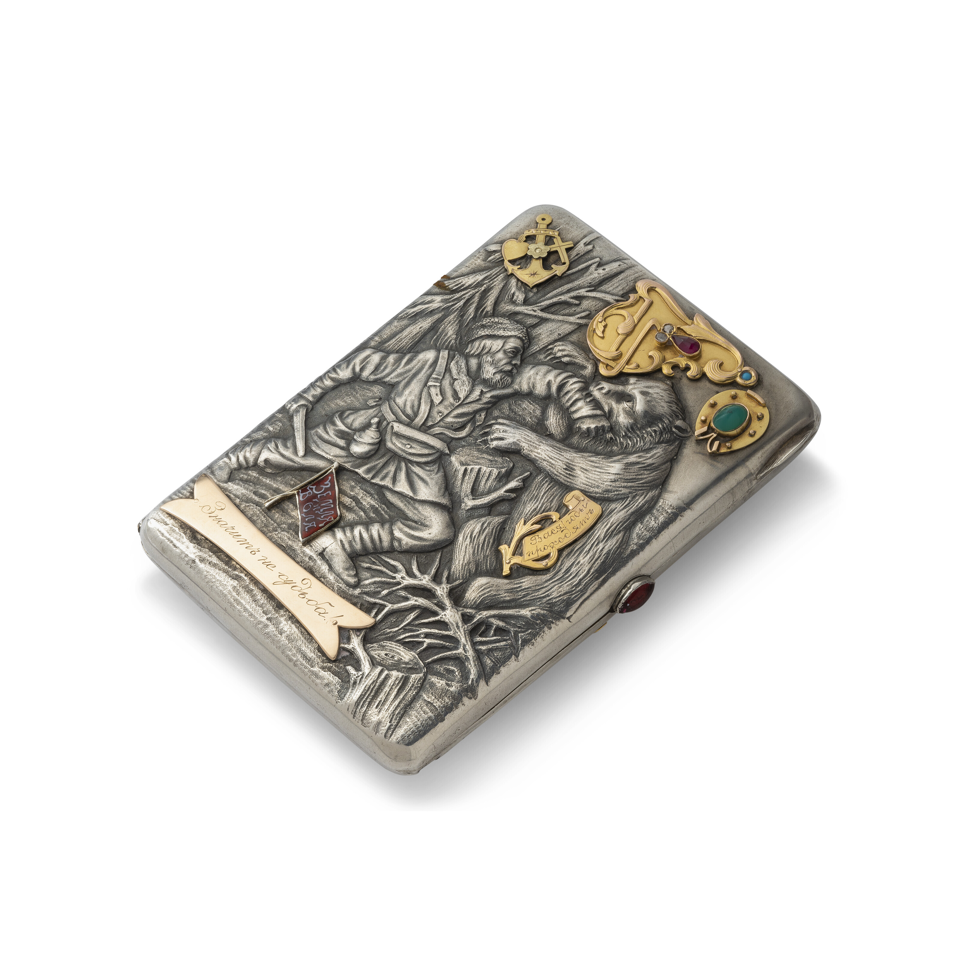 EARLY 20TH CENTURY ENAMEL, MULTI-GEM AND SILVER CIGARETTE CASE ...