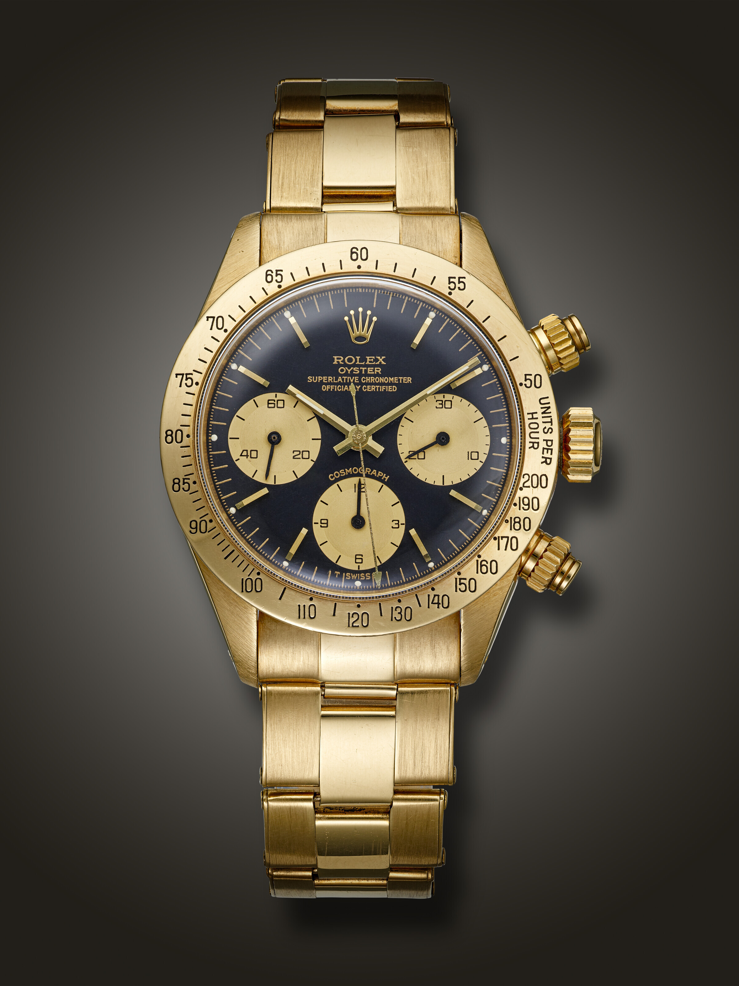 ROLEX, RARE YELLOW GOLD CHRONOGRAPH ‘DAYTONA’, REF. 6265, | Christie’s