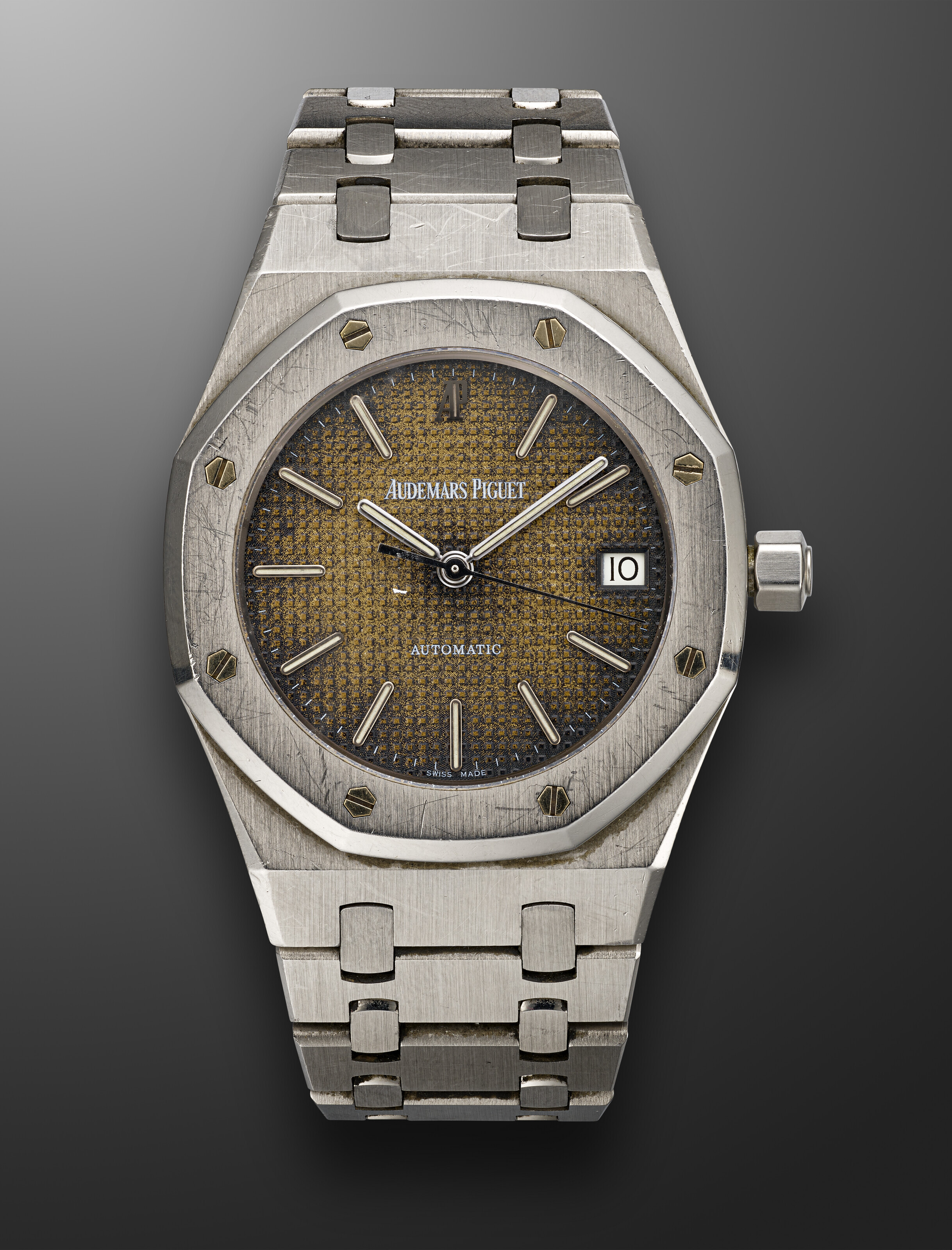 AUDEMARS PIGUET, STAINLESS STEEL 'ROYAL OAK' WITH TROPICAL DIAL, REF ...