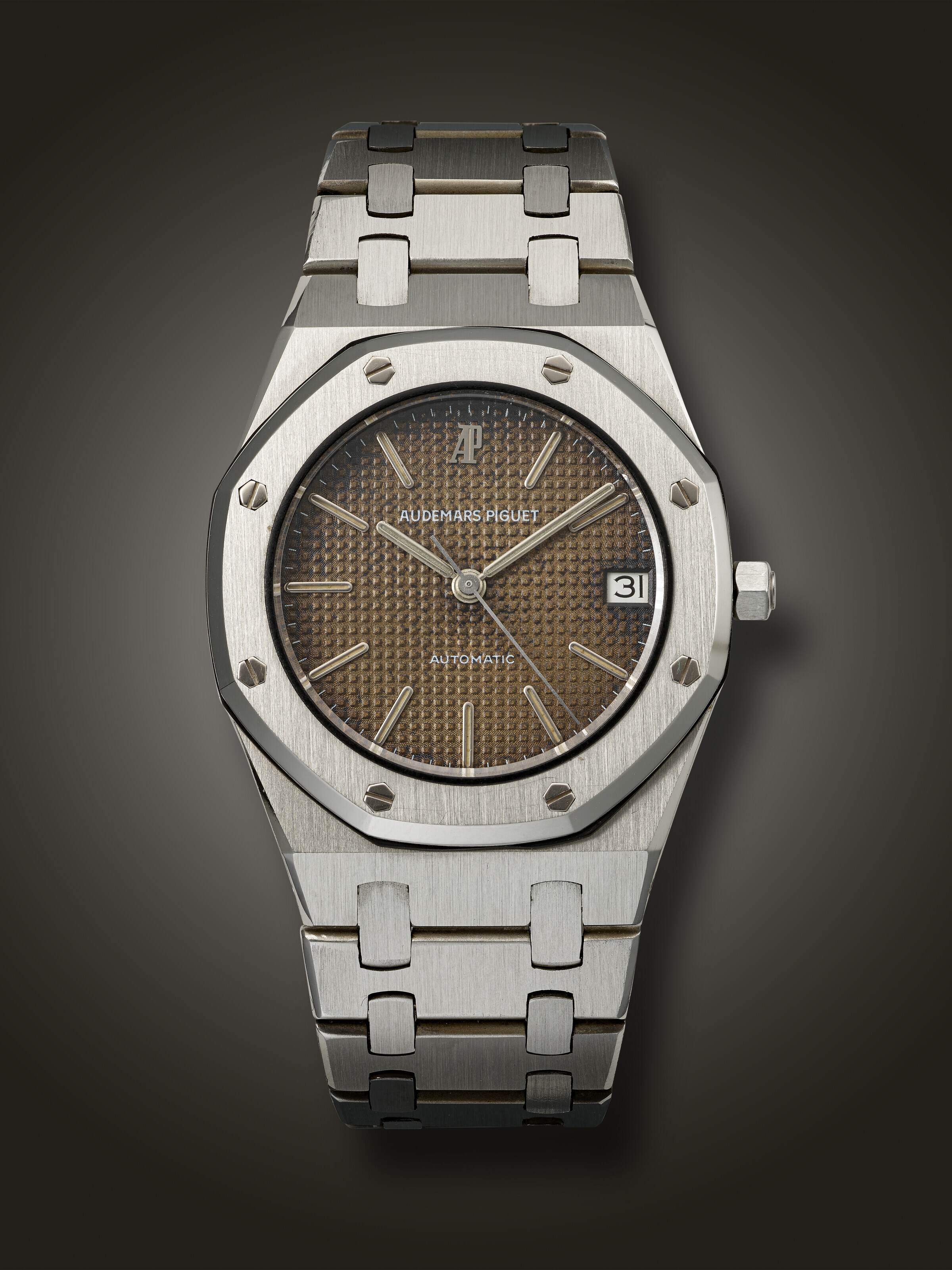 AUDEMARS PIGUET, STAINLESS STEEL ‘ROYAL OAK’ WITH TROPICAL DIAL, REF ...