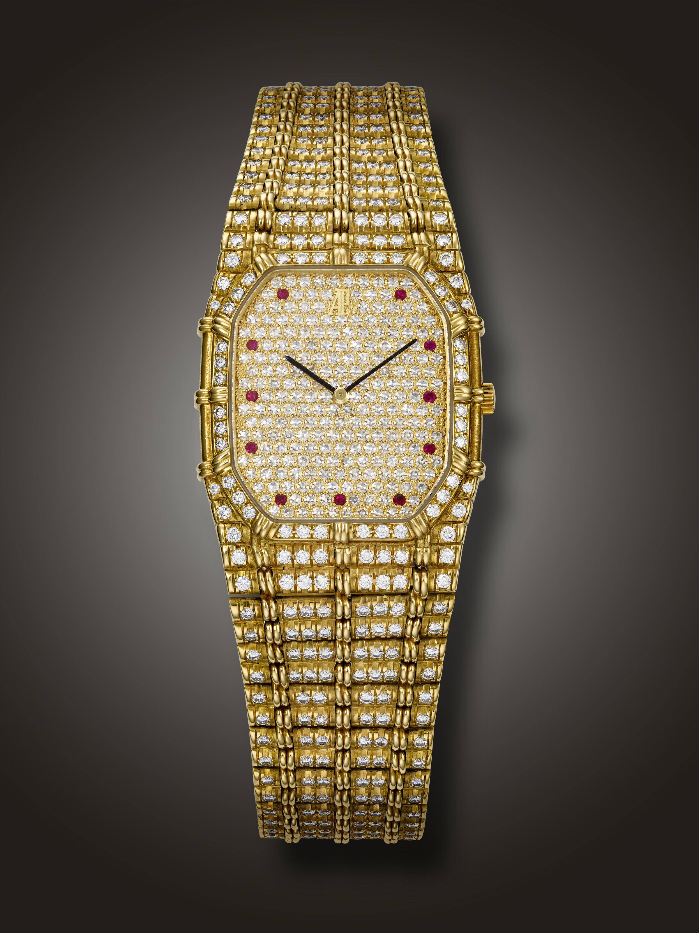 AUDEMARS PIGUET, YELLOW GOLD, DIAMOND AND RUBY-SET ‘BAMBOO’, | Christie’s