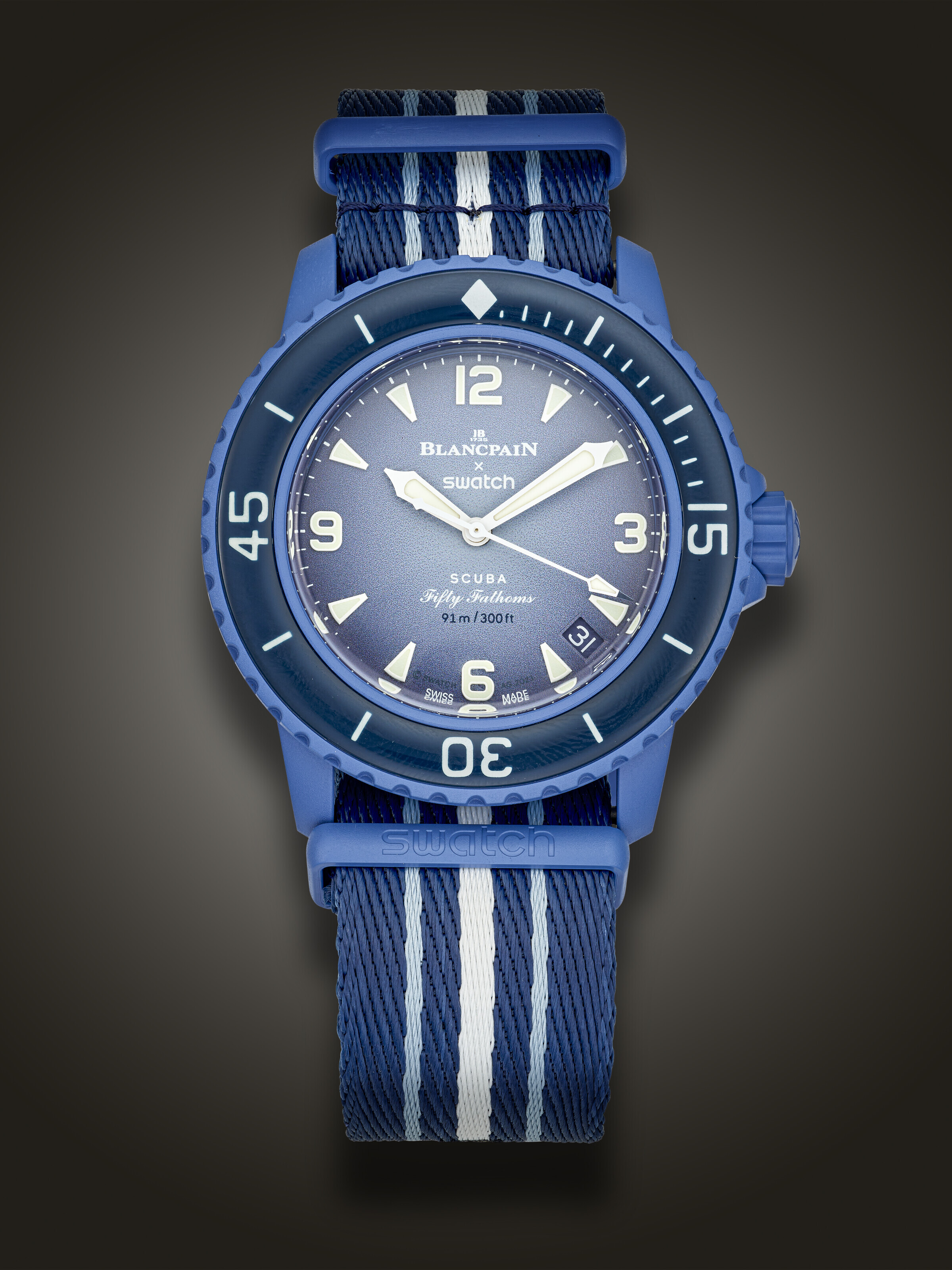 SWATCH X BLANCPAIN, BIOCÉRAMIC ‘SCUBA FIFTY FATHOMS ATLANTIC OCEAN ...