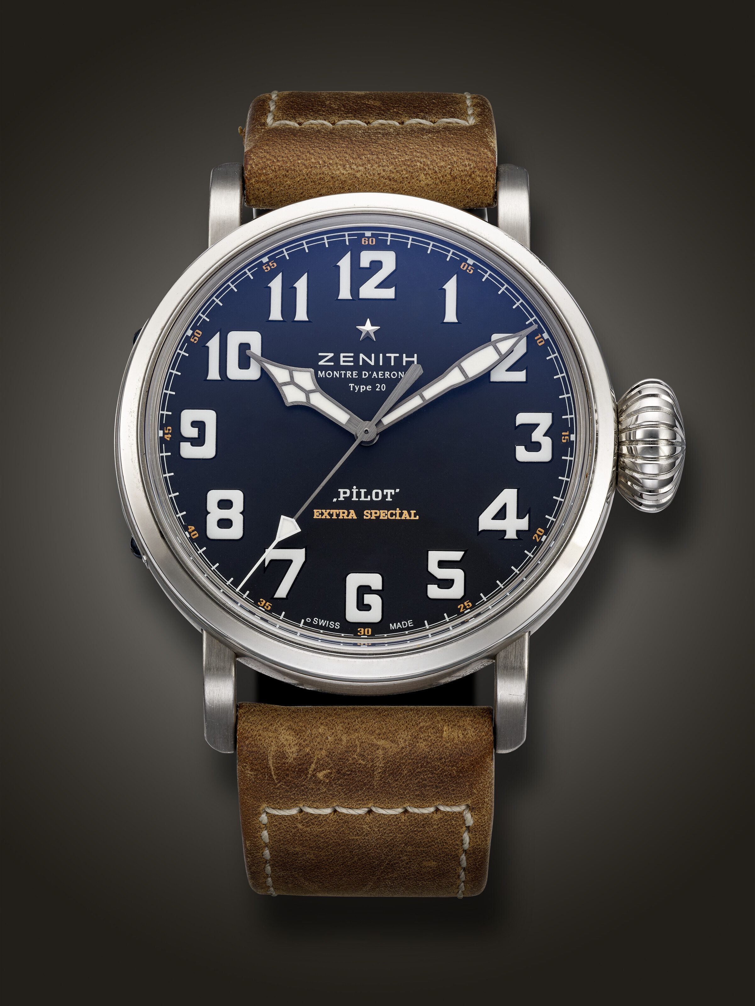 ZENITH, STAINLESS STEEL 'MONTRE D'AERONEF TYPE 20', REF. 03.2430.3000 ...