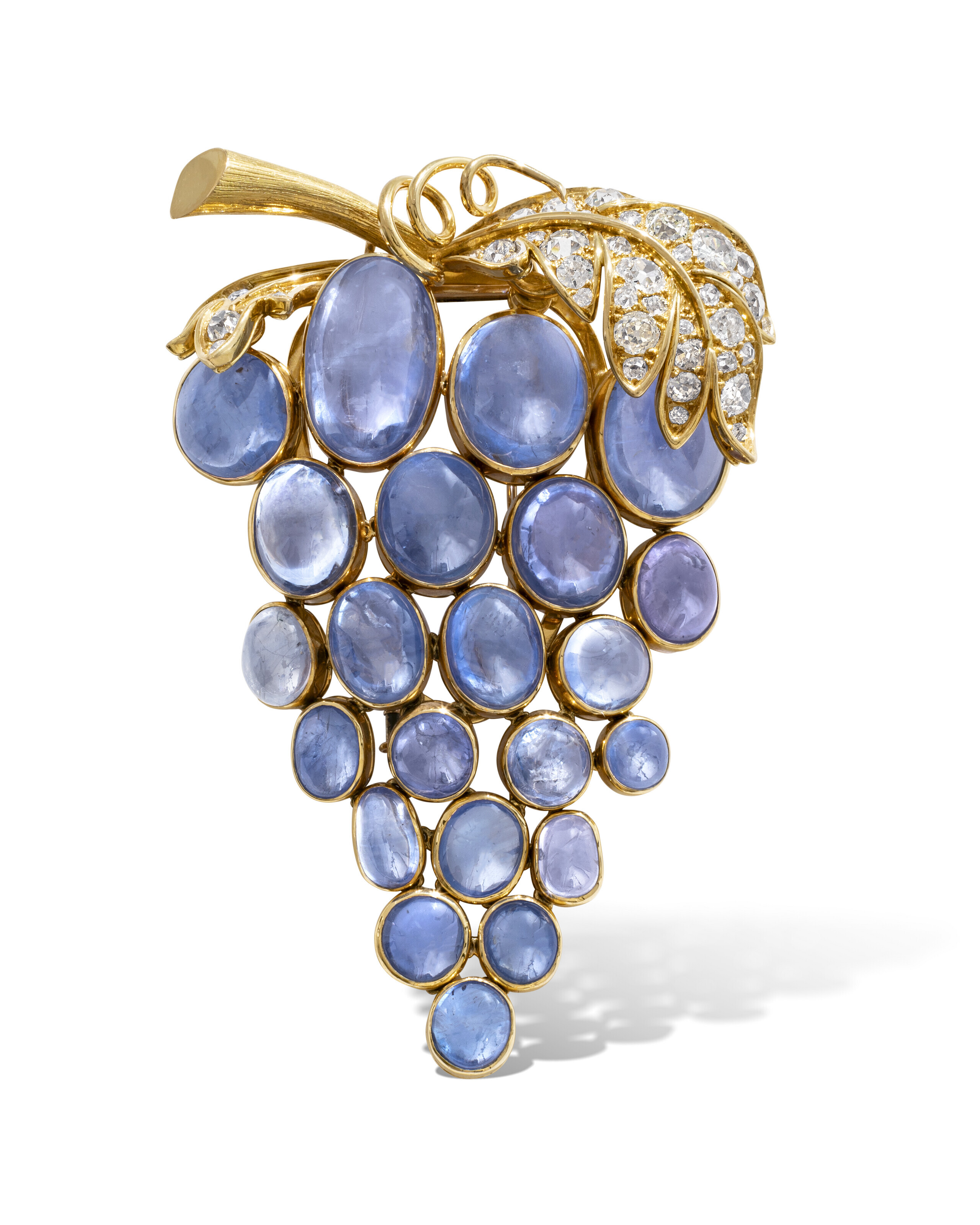 SUZANNE BELPERRON PAIR OF ART DECO ROCK CRYSTAL AND DIAMOND 'ÉVENTAIL ...