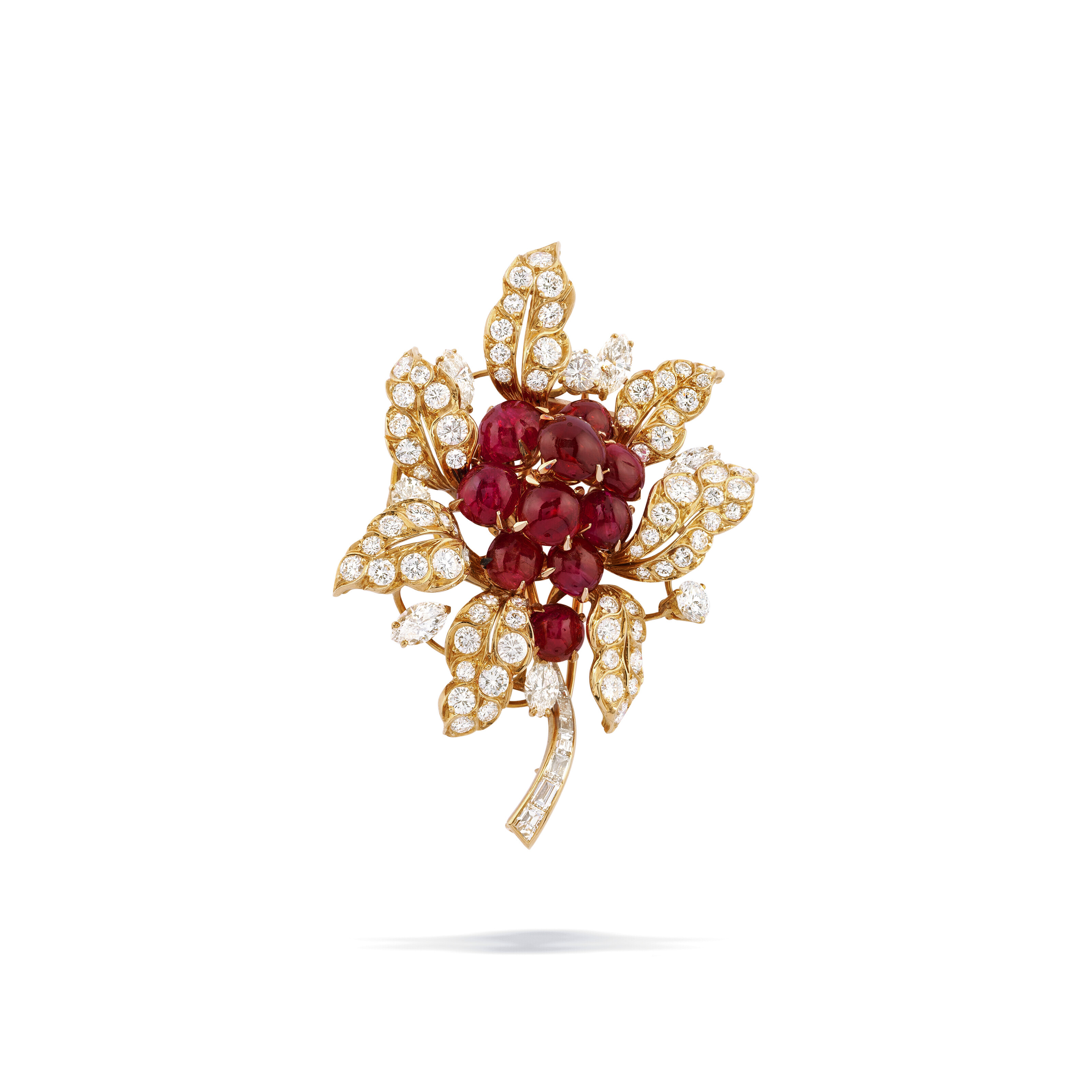 BULGARI RUBY AND DIAMOND BROOCH, | Christie’s