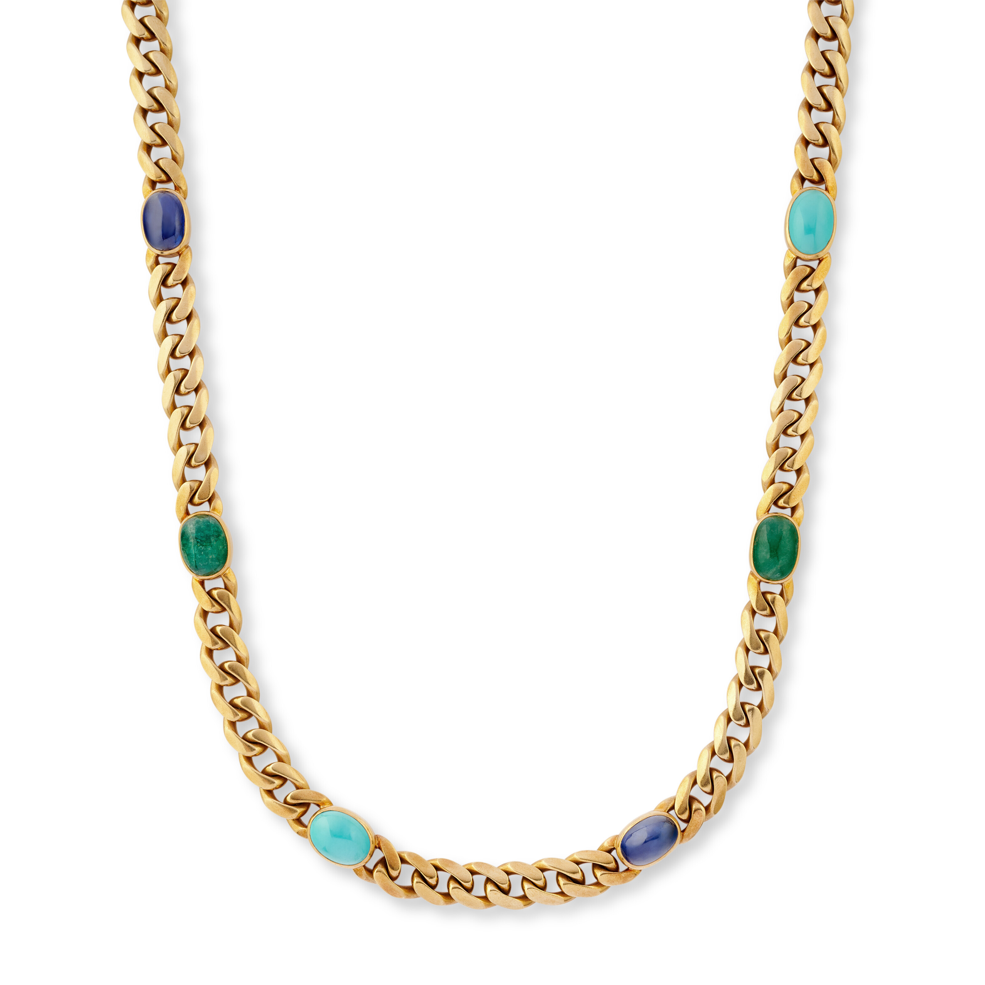 BULGARI SAPPHIRE, EMERALD AND TURQUOISE SAUTOIR, | Christie’s