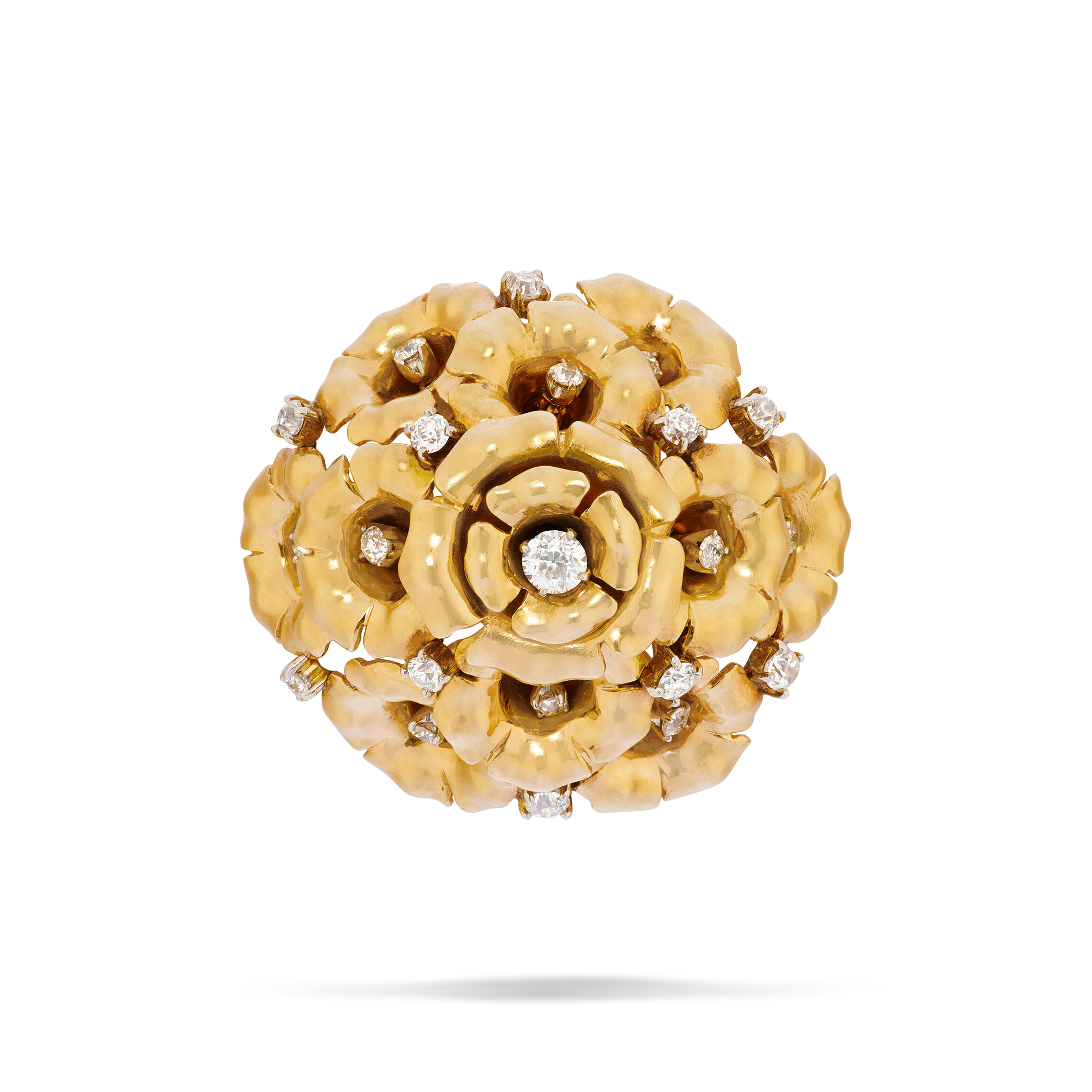 CARTIER RETRO DIAMOND FLOWER BROOCH, | Christie’s