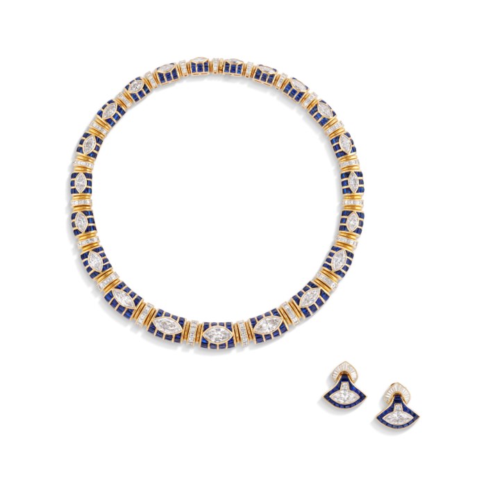 BULGARI SET OF DIAMOND AND SAPPHIRE JEWELLERY | Christie's
