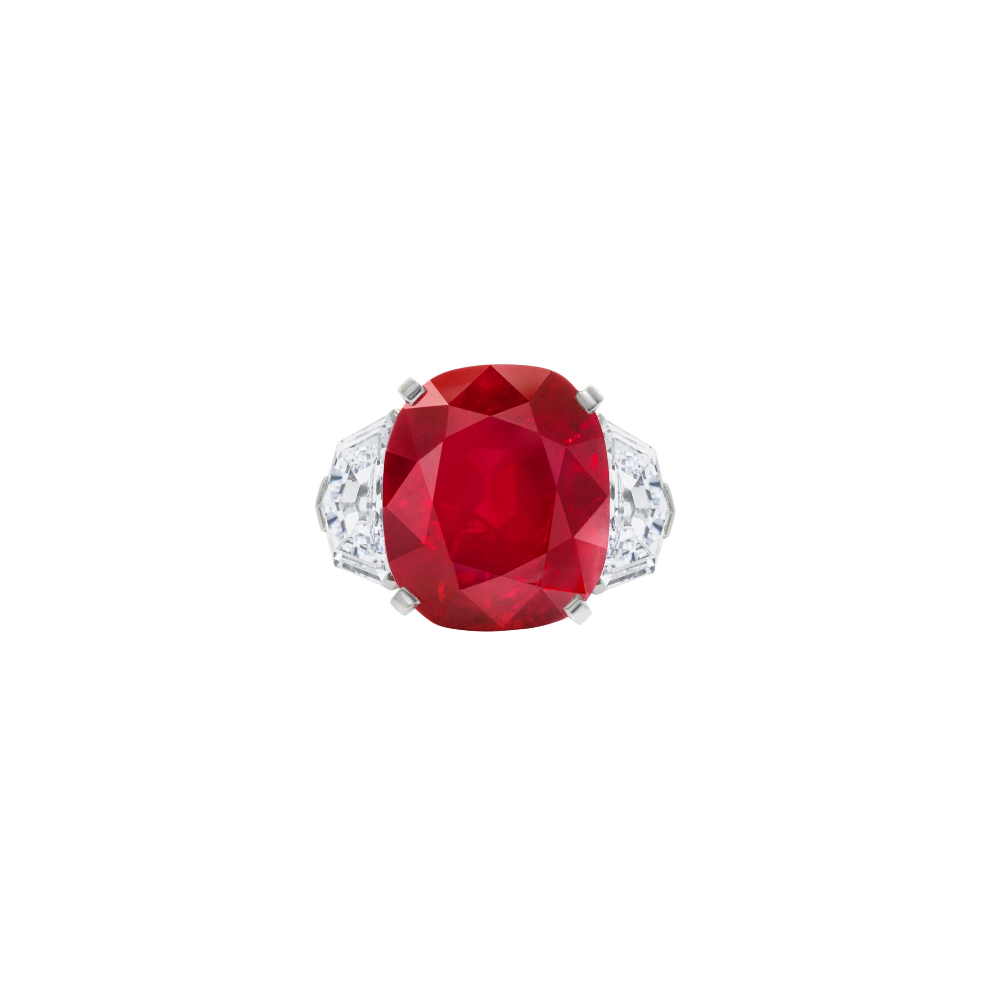 'THE SUNRISE RUBY'SENSATIONAL CARTIER RUBY AND DIAMOND RING | Christie's