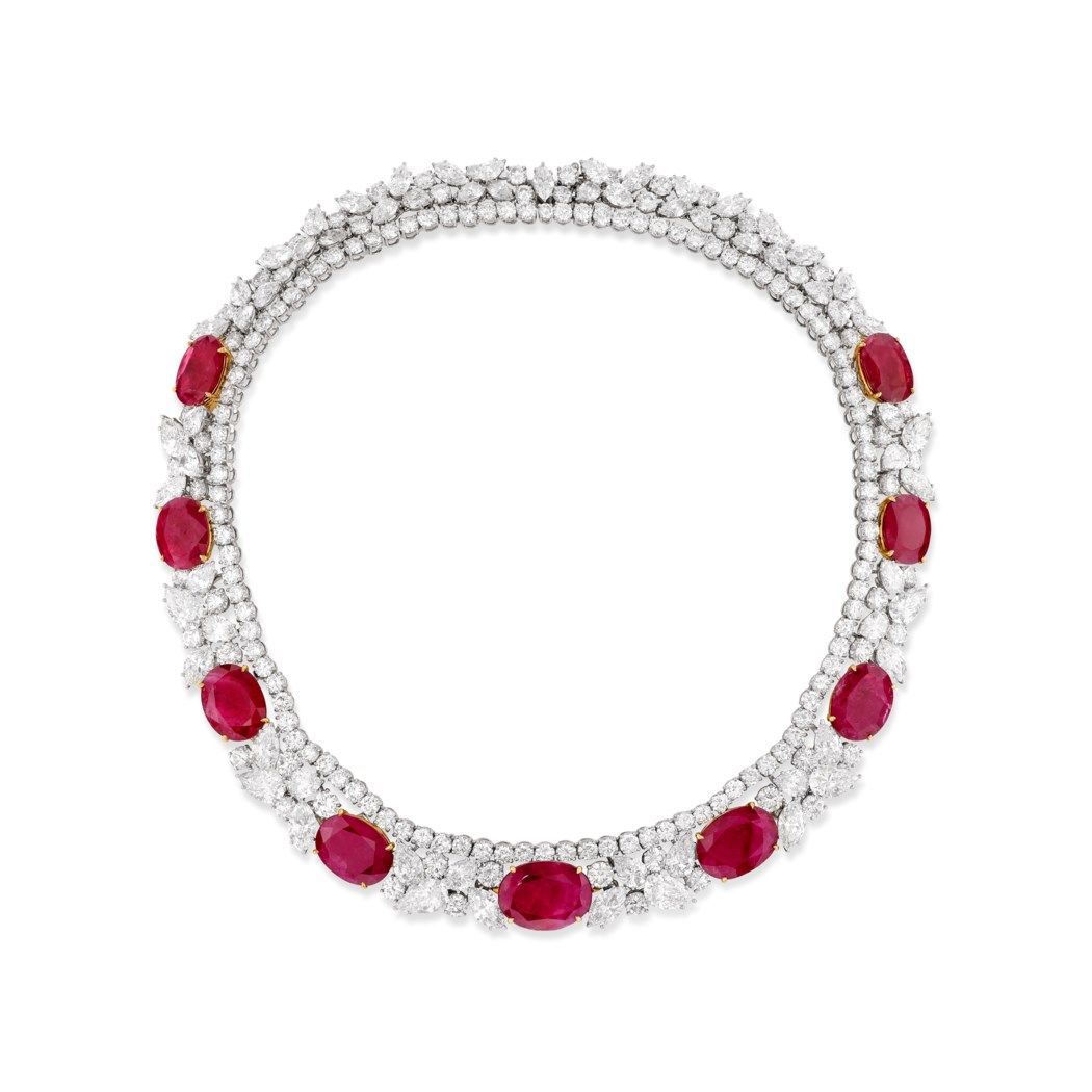 RUBY AND DIAMOND NECKLACE | Christie's