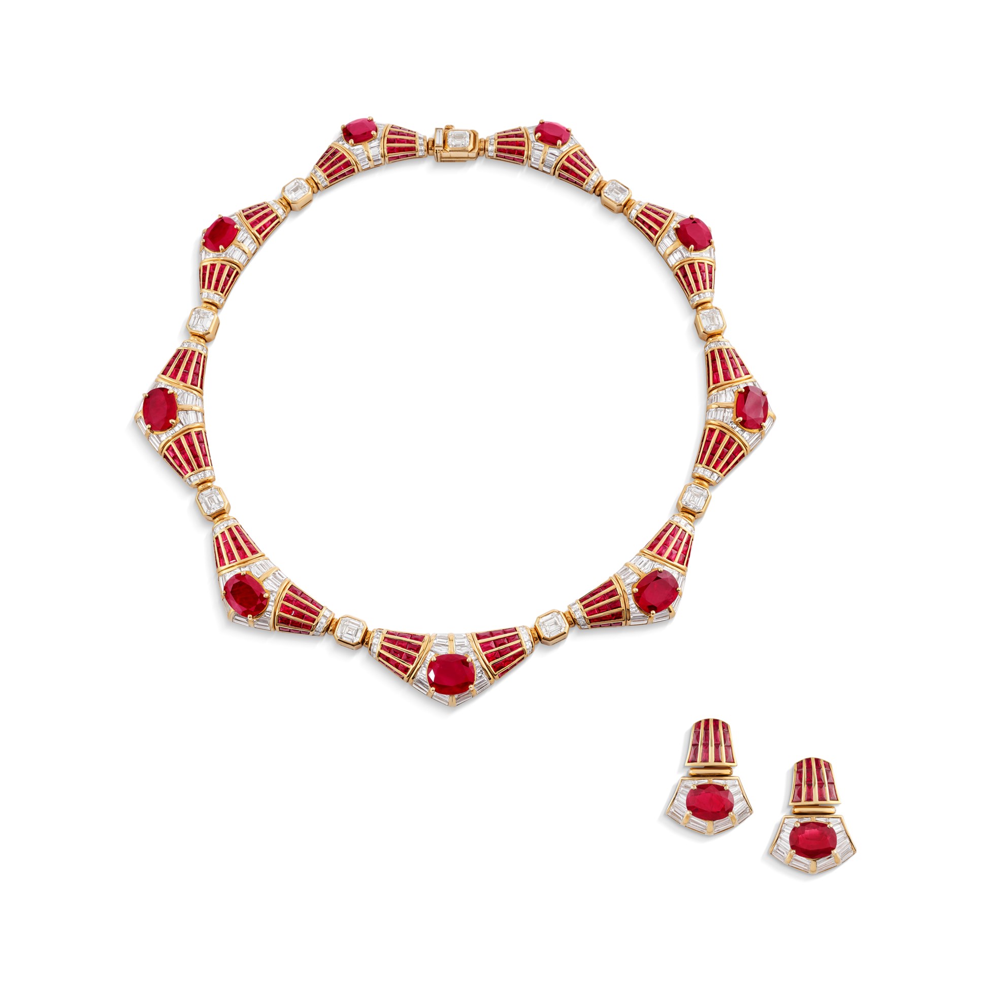 BULGARI SET OF RUBY AND DIAMOND JEWELLERY | Christie's