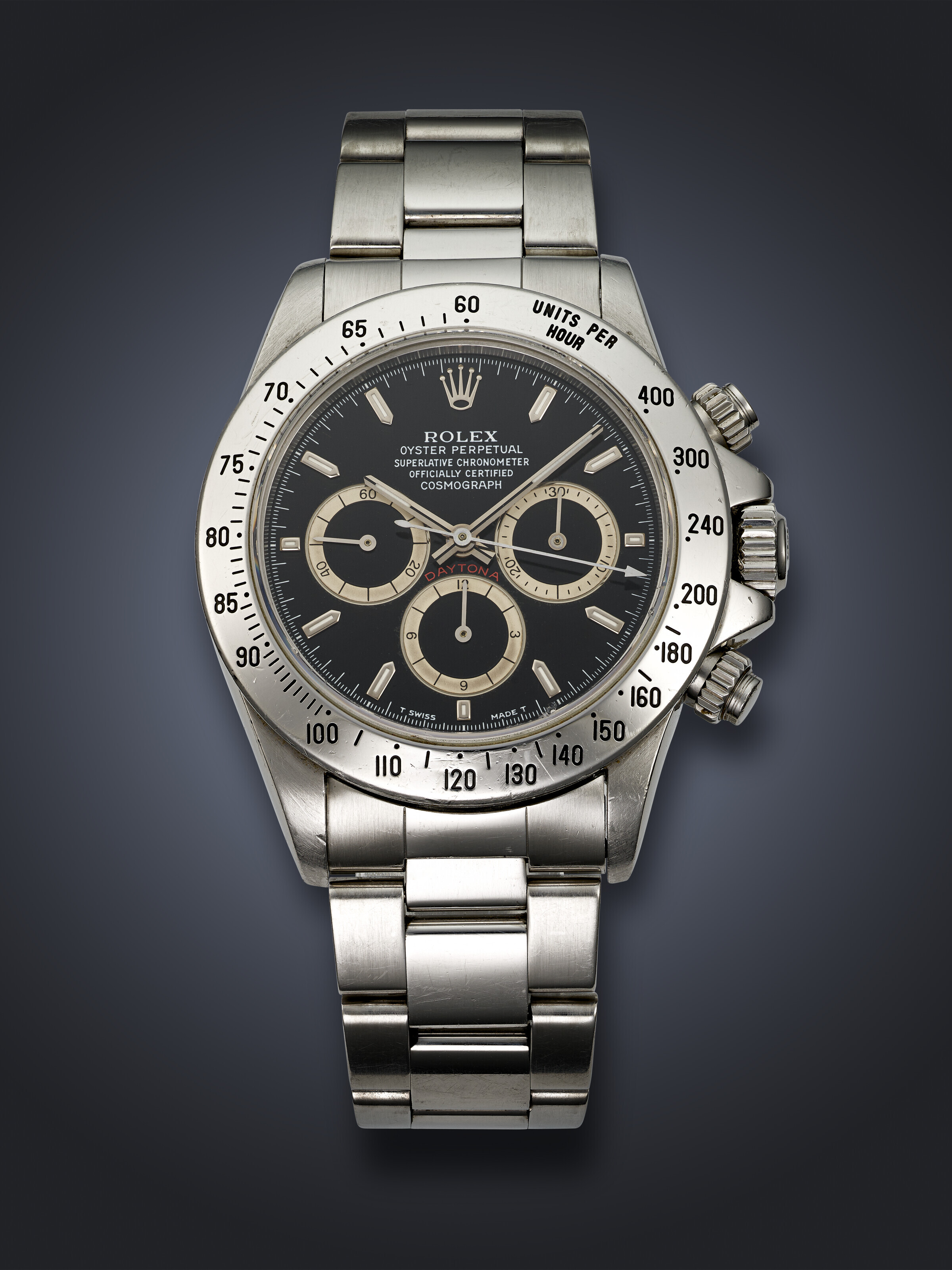 ROLEX, STAINLESS STEEL CHRONOGRAPH 'DAYTONA', SO-CALLED 'INVERTED 6 ...