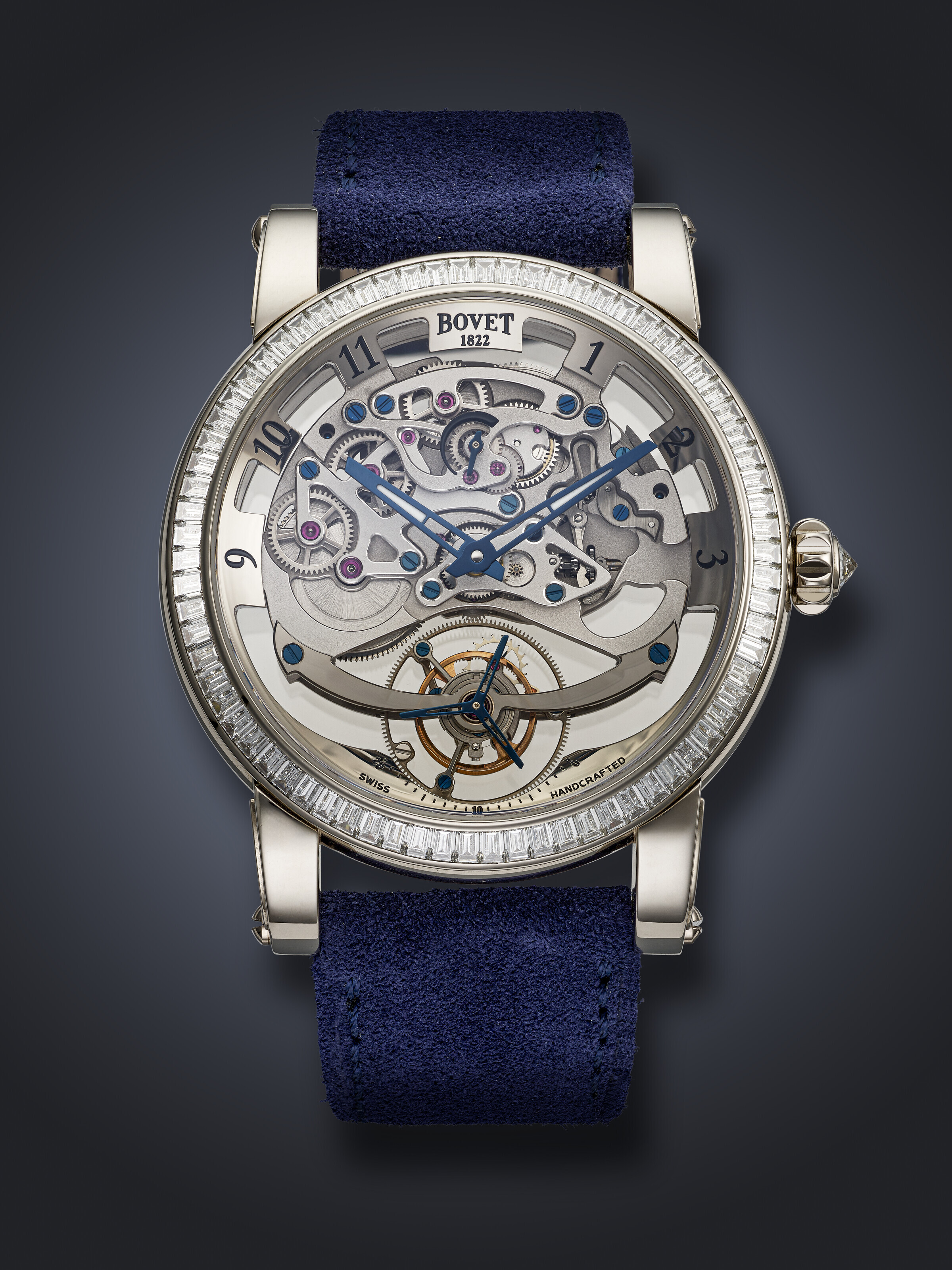BOVET, WHITE GOLD AND DIAMOND-SET SKELETONIZED TOURBILLON 'DIMIER RECITAL', REF. R045004.SB1 ...