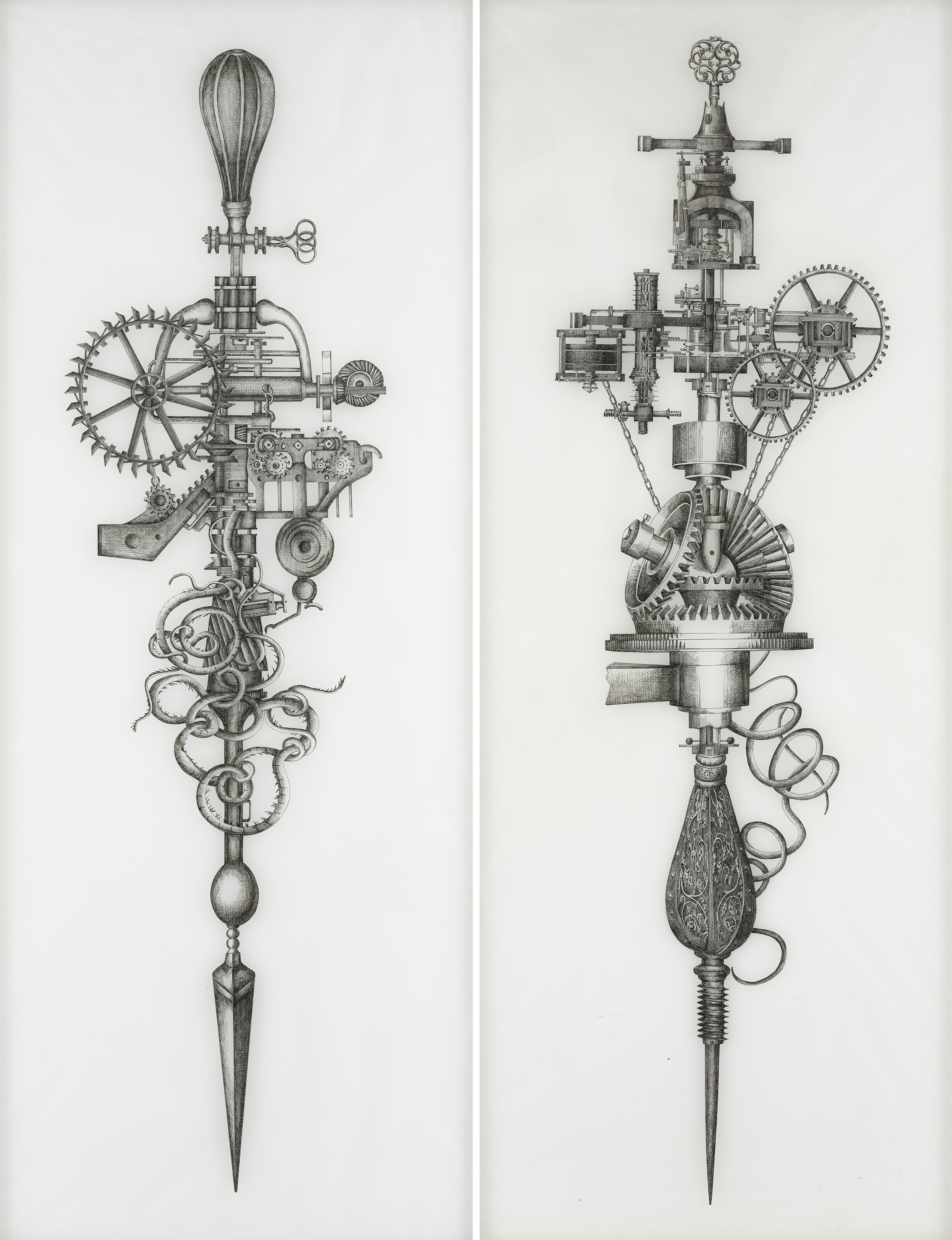 ANGELA SU (B. 1969), & # x 4 D C 1; and & # x 4 D C 2 (Two Works ...