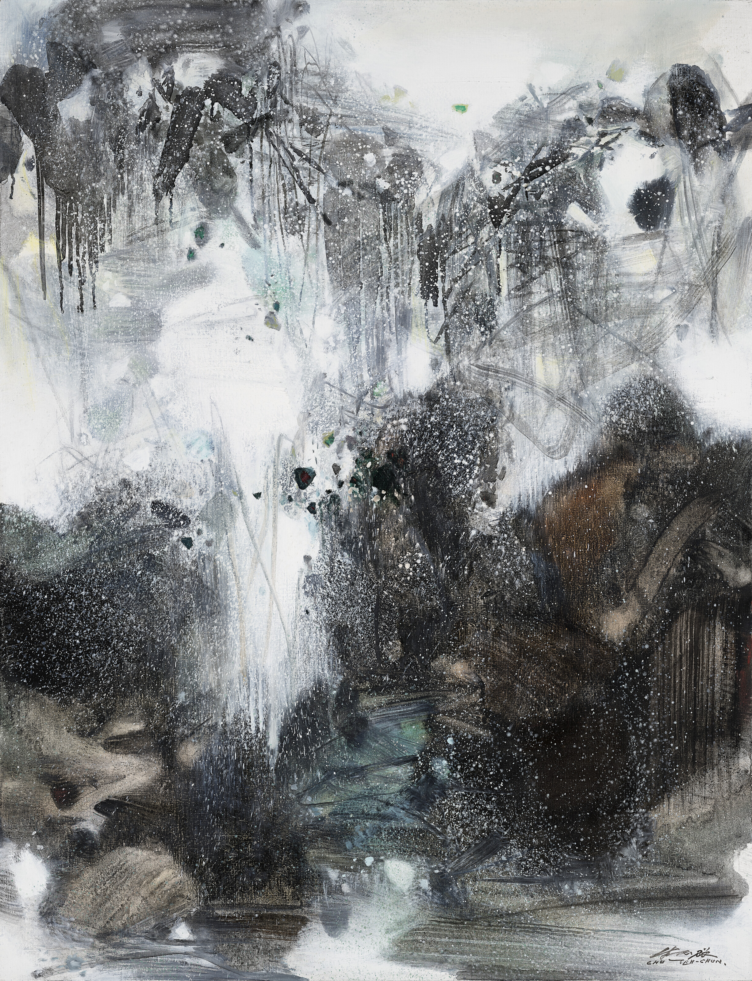 WU GUANZHONG (1919-2010), A Corner of a Garden (By the Lake) | Christie's