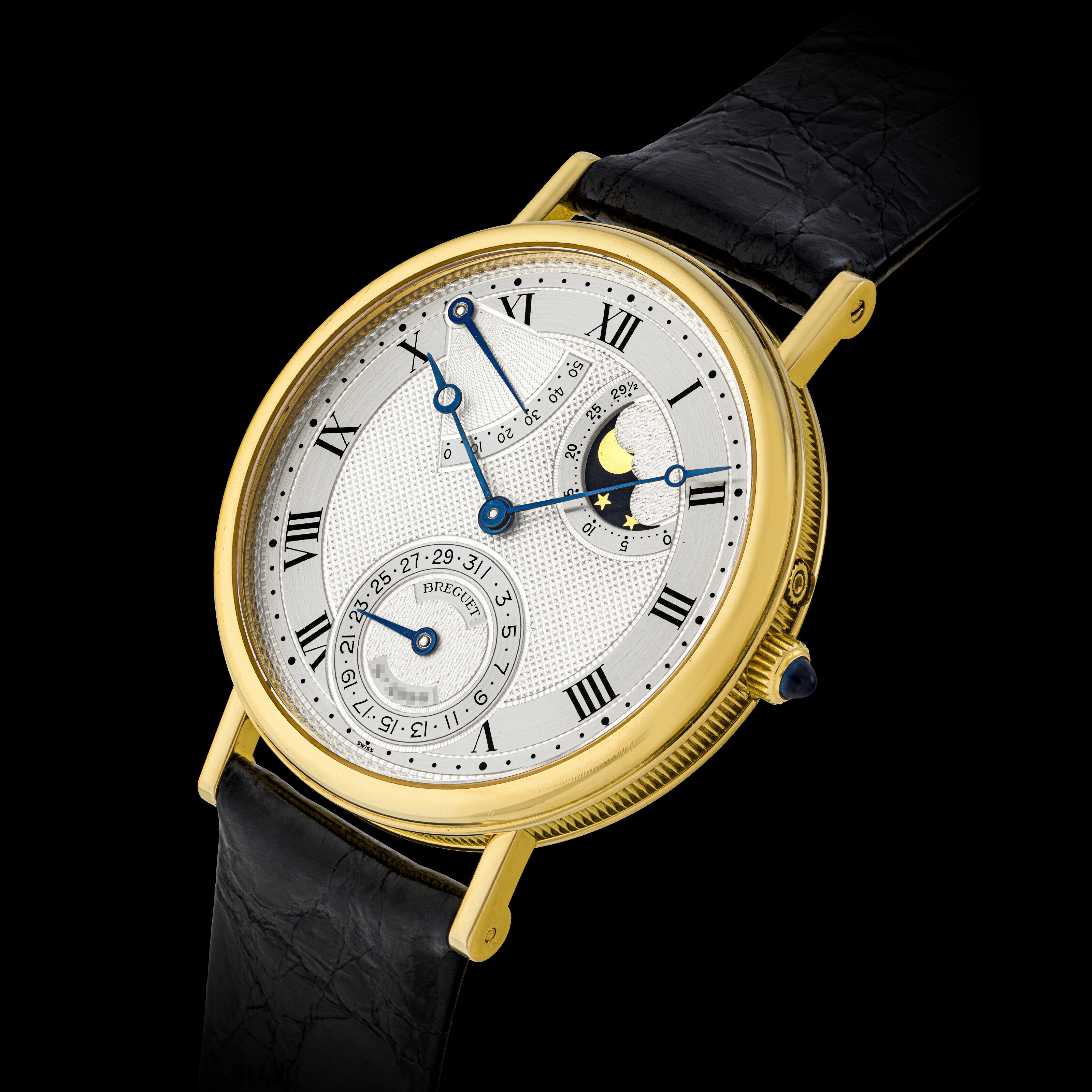 BREGUET, GOLD CLASSIQUE WITH POWER RESERVE, DATE AND MOON PHASES ...