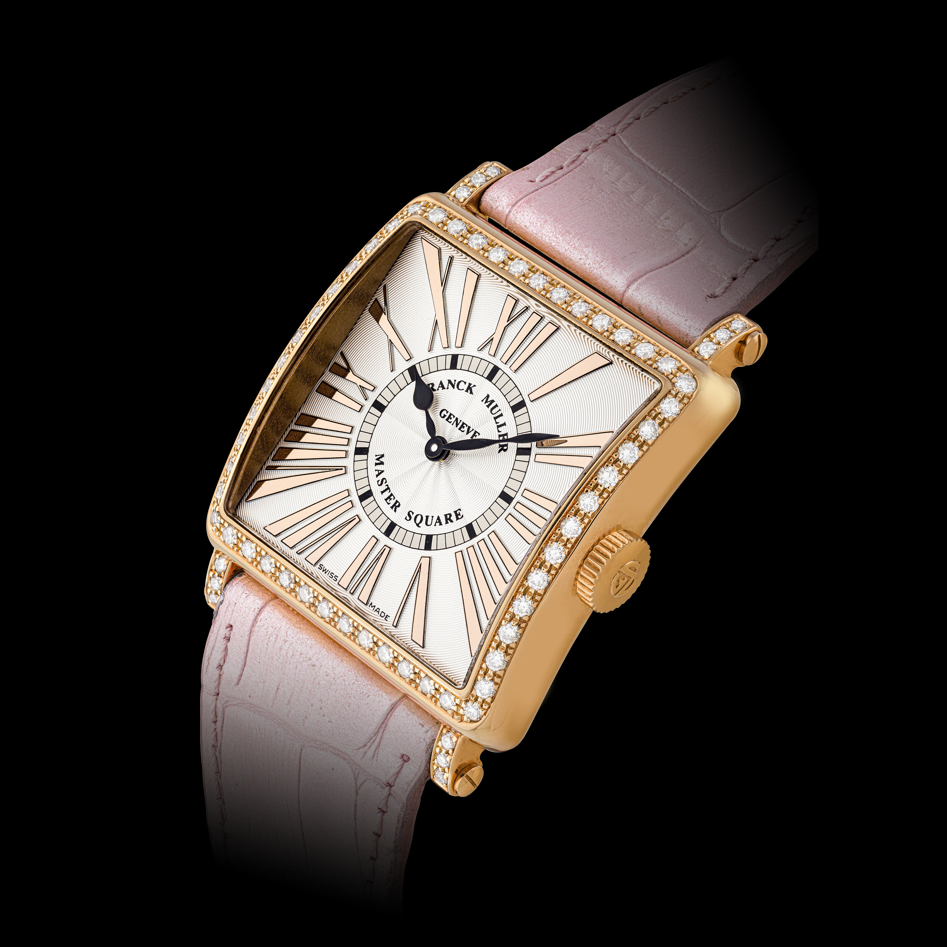 FRANCK MULLER, PINK GOLD AND DIAMOND-SET MASTER SQUARE, | Christie’s