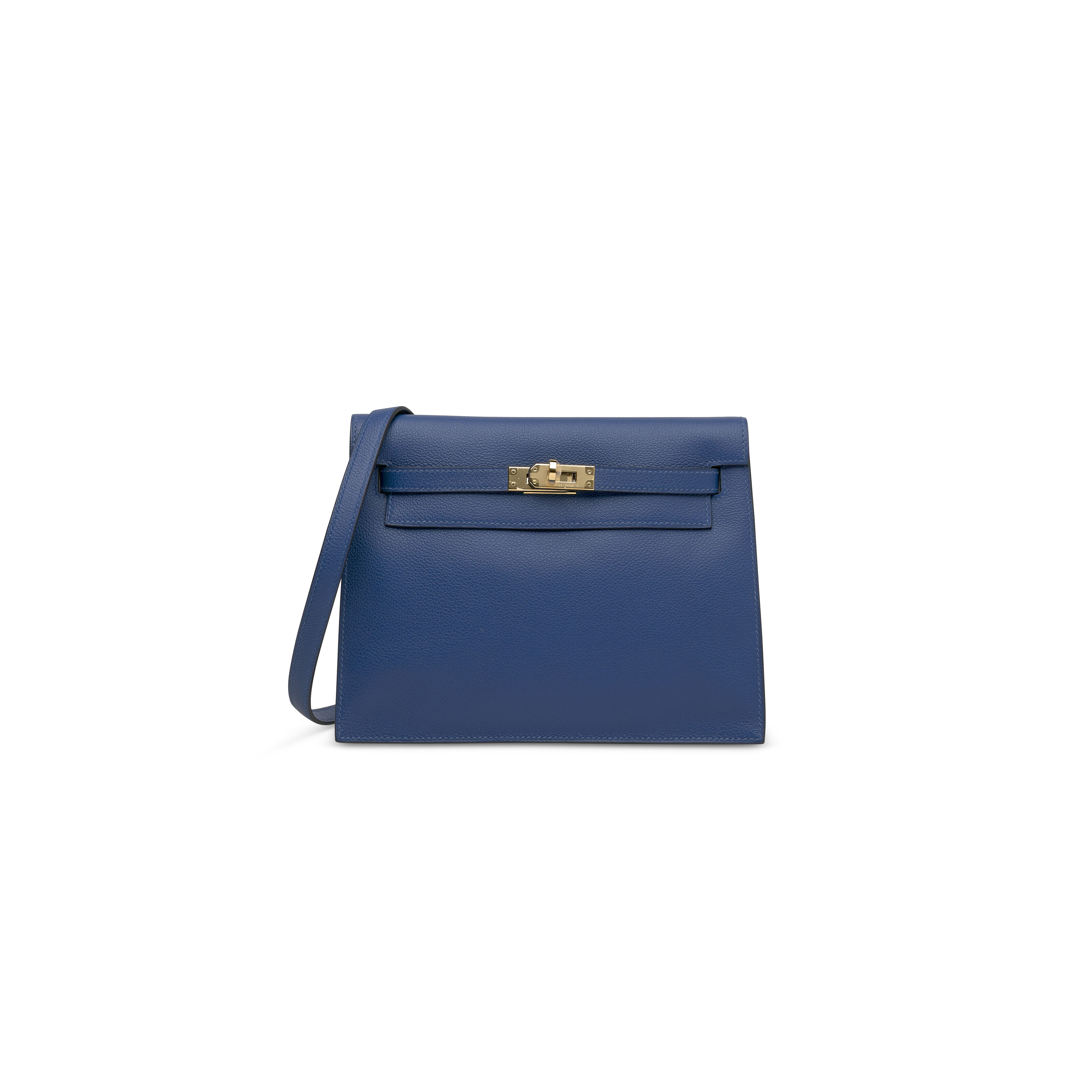 A DEEP BLUE EVERCOLOR LEATHER KELLY DANSE WITH GOLD HARDWARE, HERMÈS ...