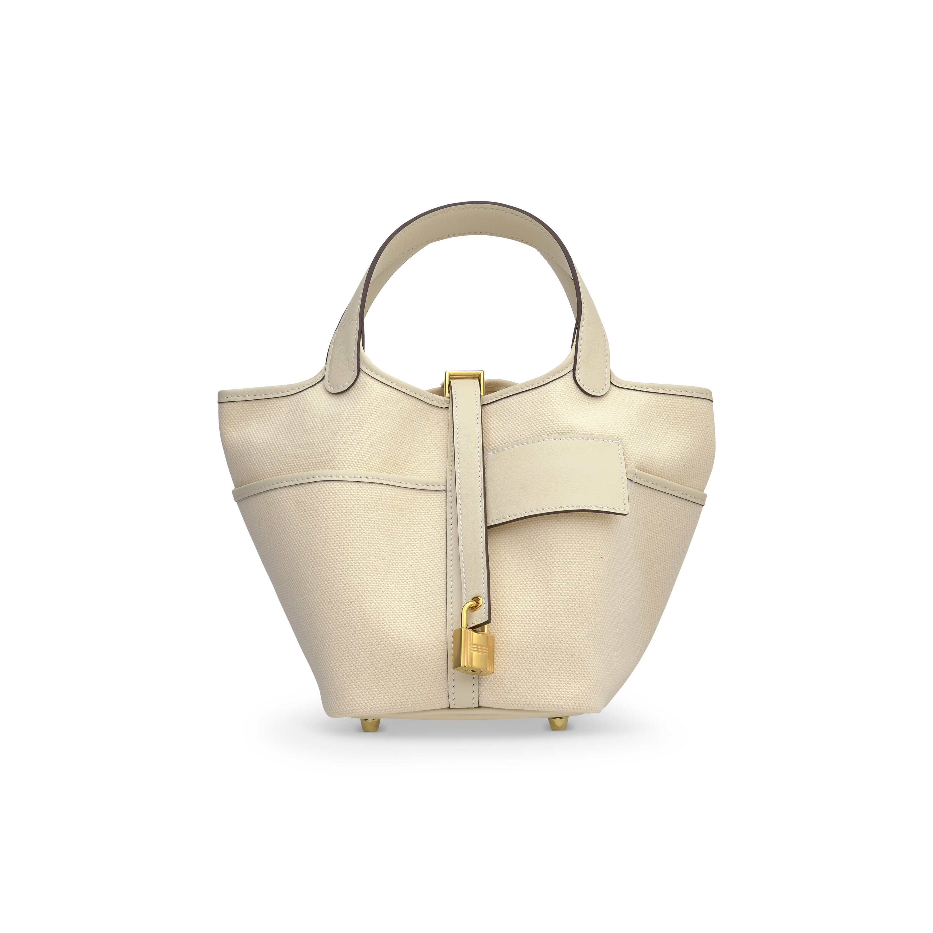 A LIMITED EDITION NATA SWIFT & CANVAS PICOTIN LOCK POCKETS 18 WITH GOLD ...