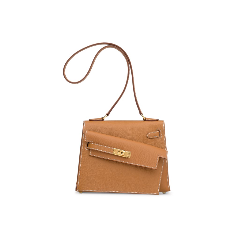 A LIMITED EDITION GOLD EPSOM LEATHER MINI DESORDRE KELLY 20 WITH GOLD ...