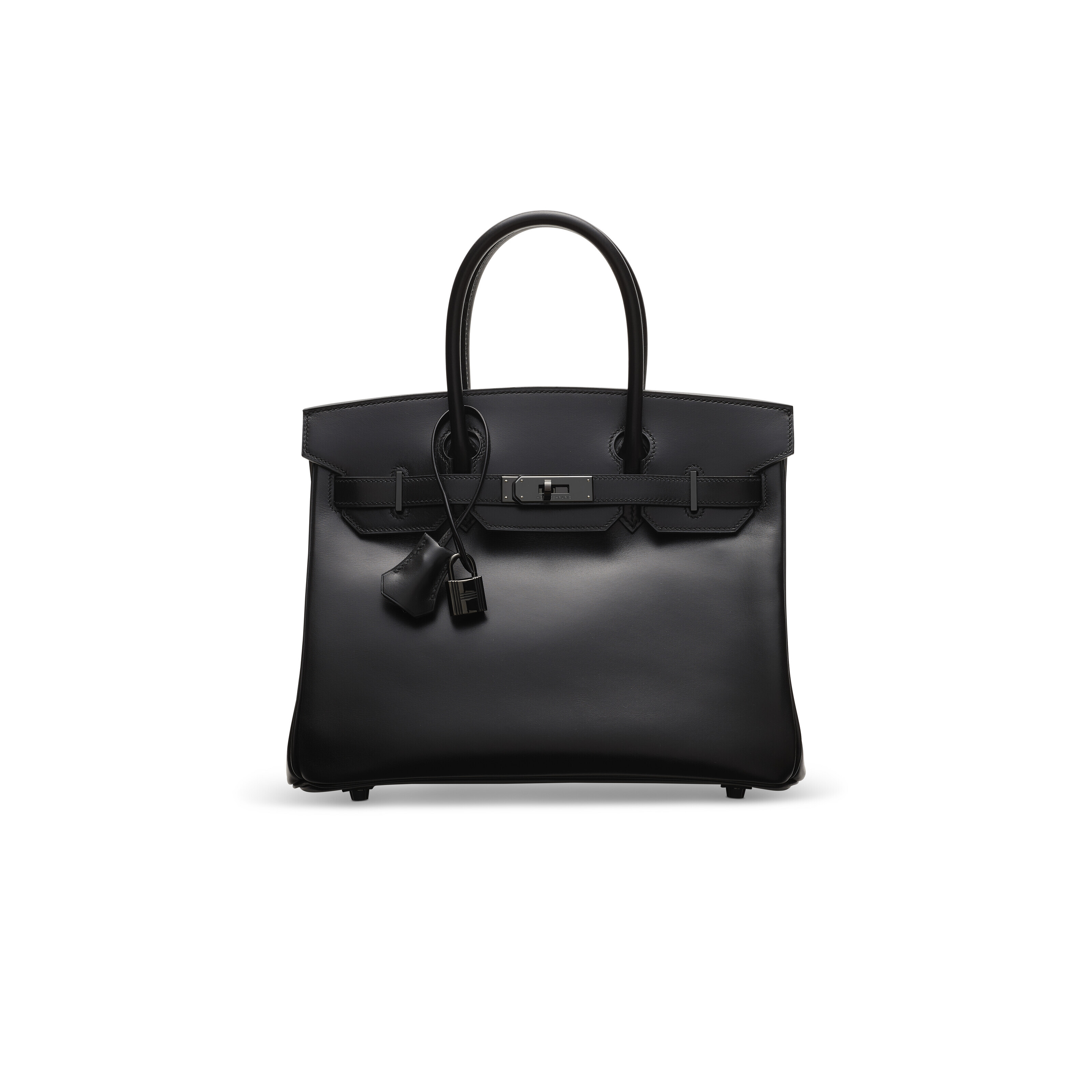 A LIMITED EDITION CALF BOX LEATHER SO BLACK BIRKIN 30 WITH BLACK PVD ...