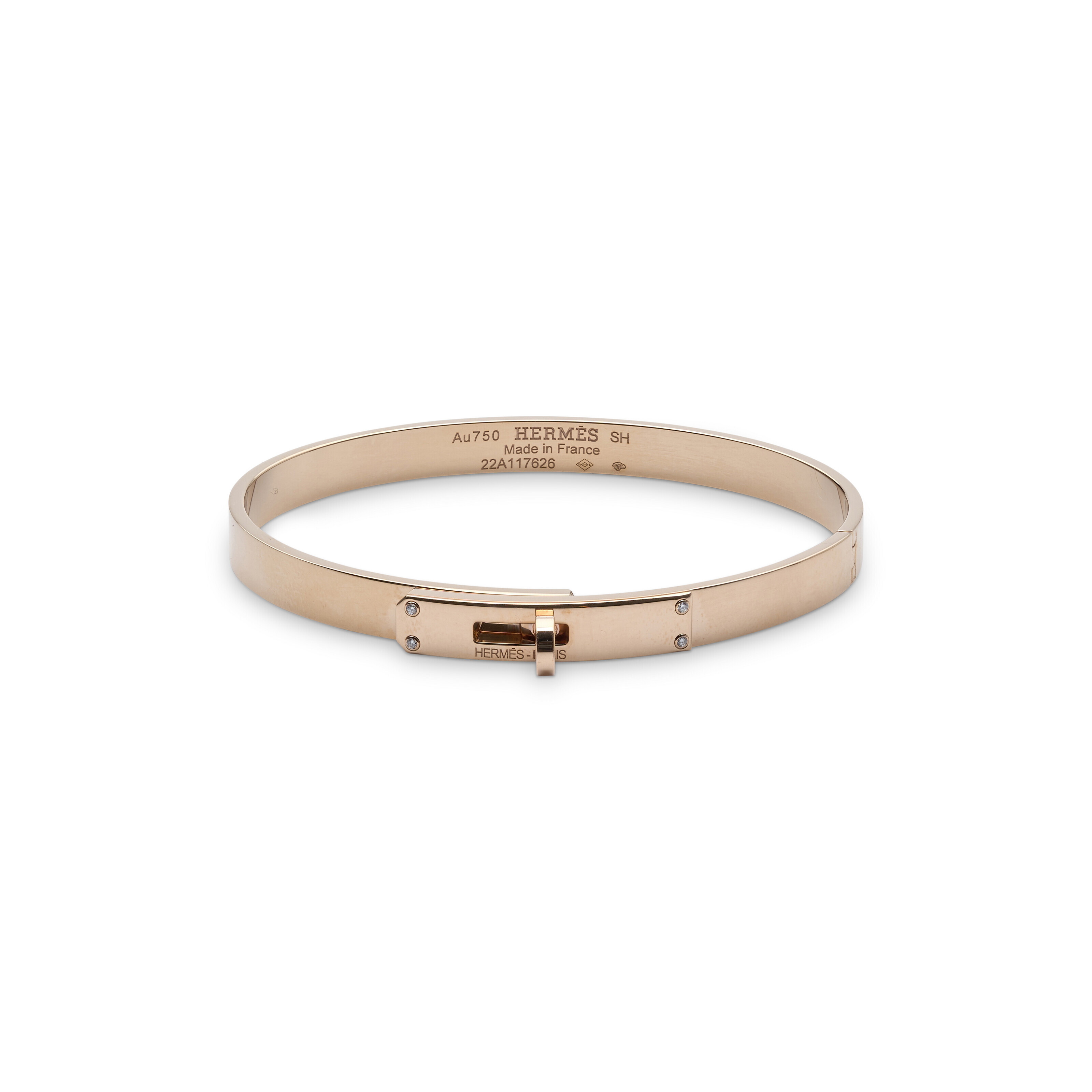 AN 18K ROSE GOLD & DIAMOND KELLY BANGLE BRACELET, HERMÈS, 2022 | Christie’s
