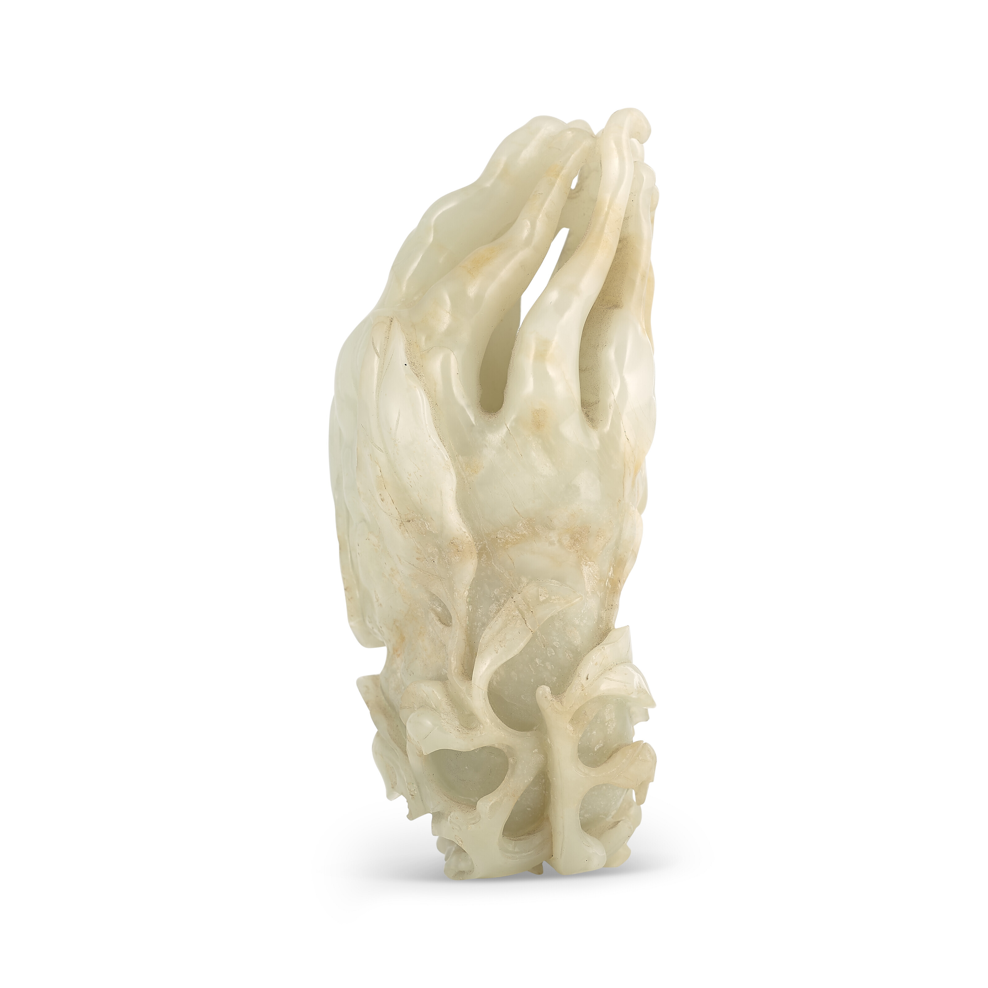 A WHITE JADE CARVING OF A FINGER CITRON, QING DYNASTY (1644-1911 ...