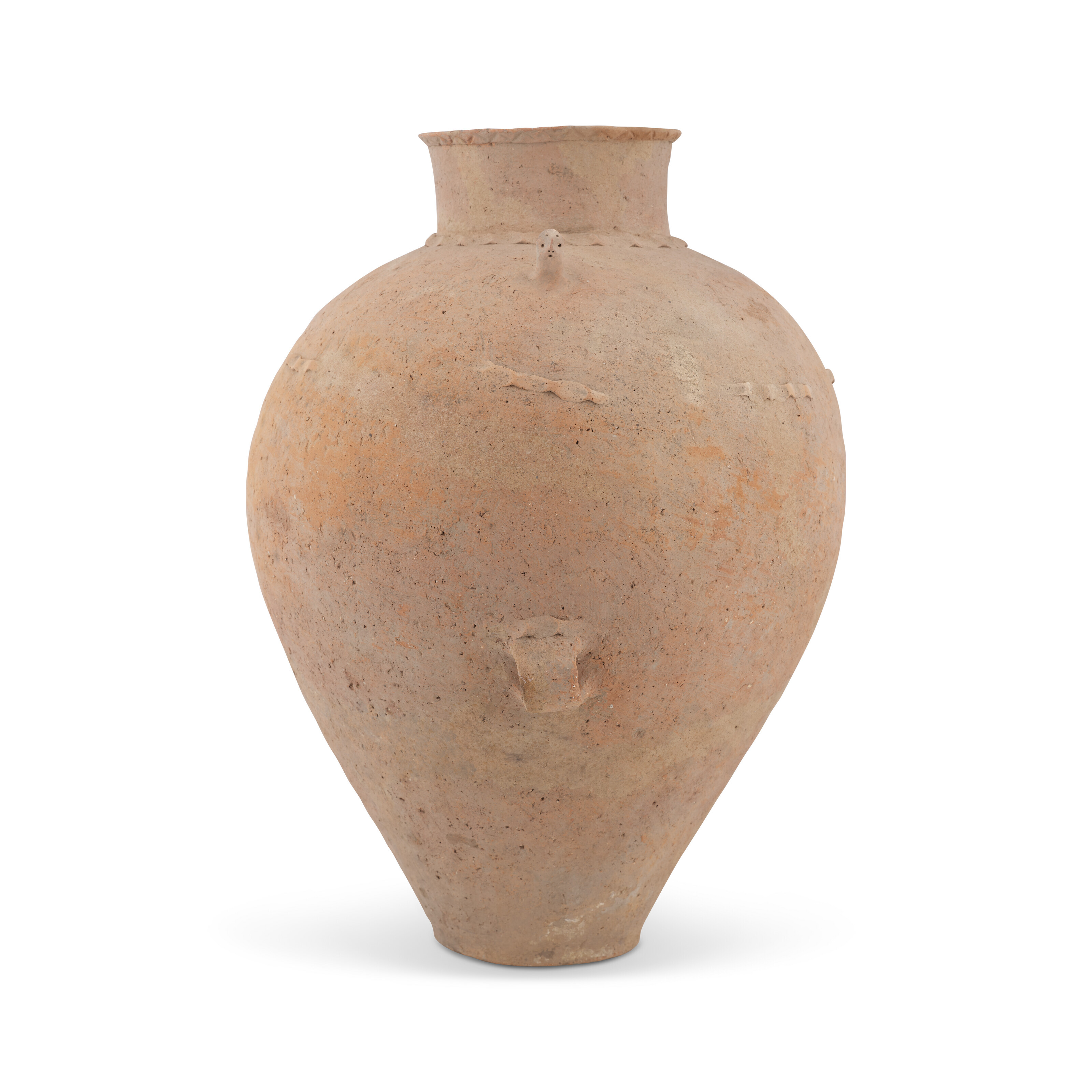 A RED POTTERY 'HUMAN HEAD' JAR, NEOLITHIC PERIOD (CIRCA 6500-1700 BC ...