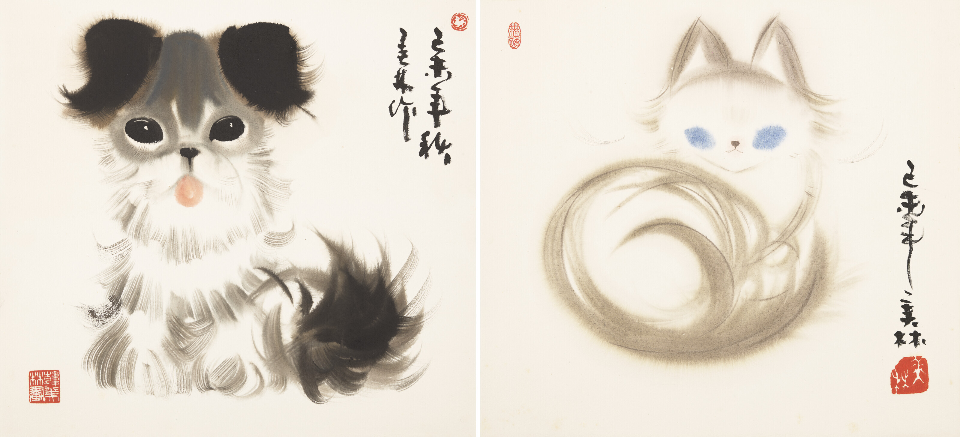 HAN MEILIN (B. 1936), Cat / Dog | Christie’s