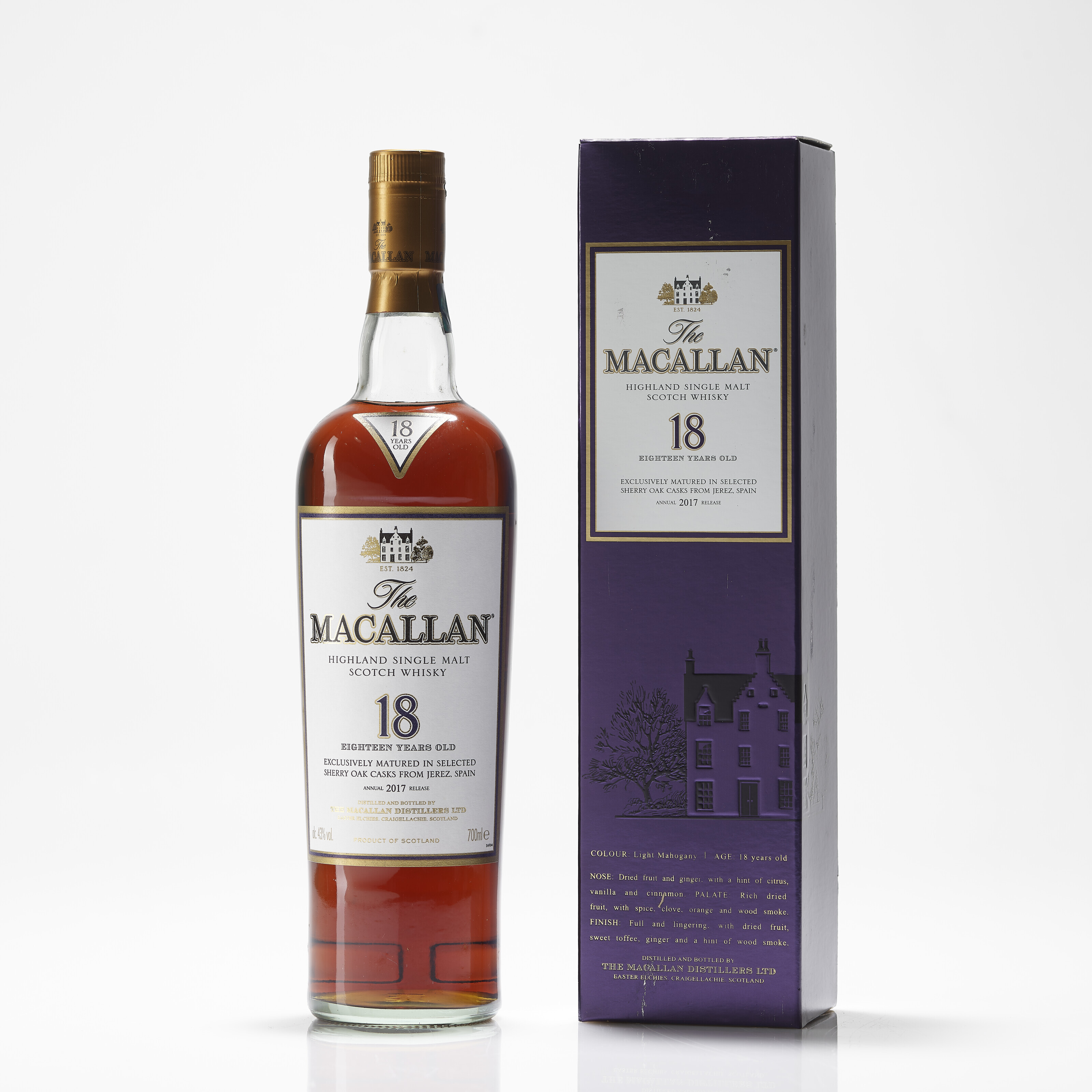 The Macallan 18 Year Old Sherry Oak, SpeysideIn original carton. Annual ...