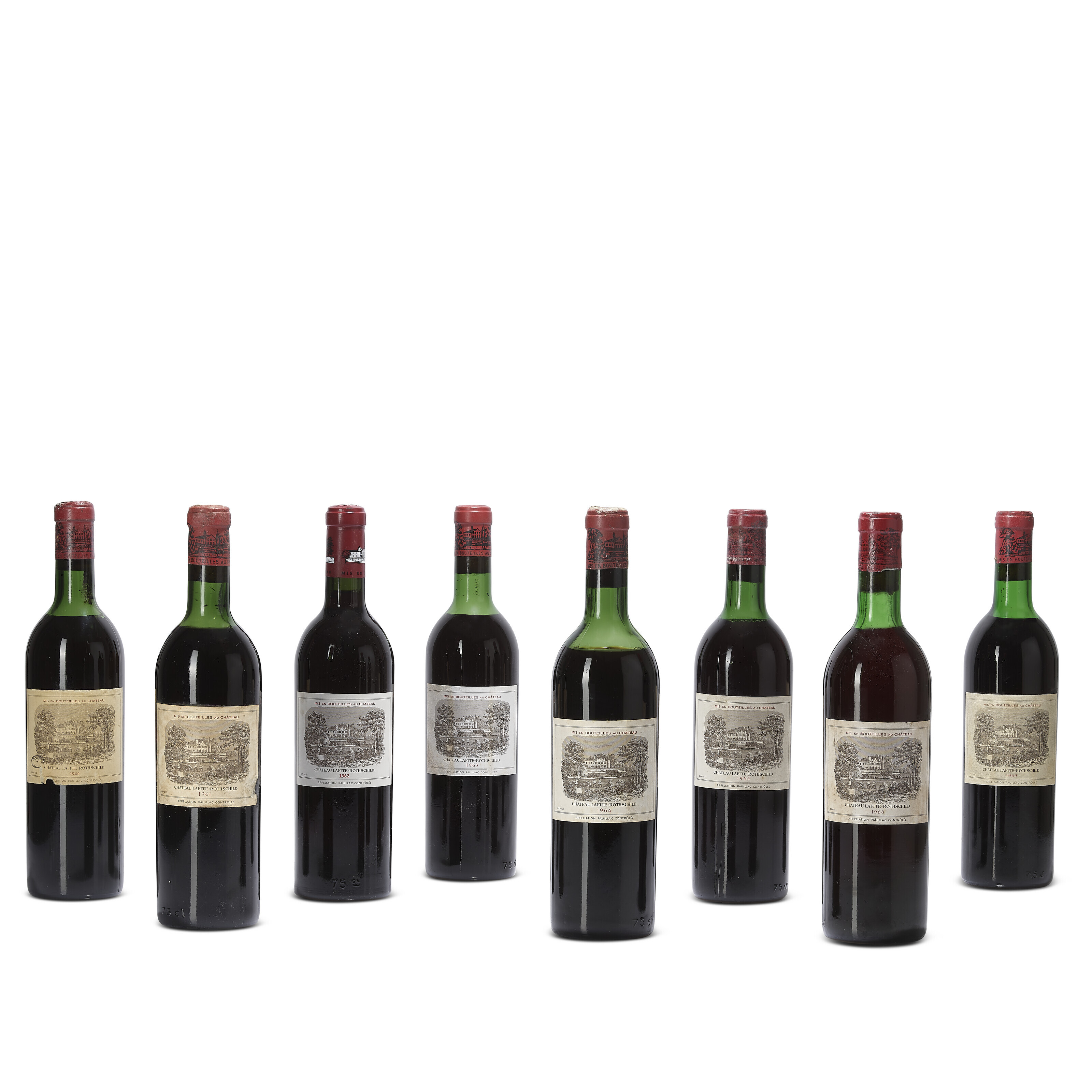 Château Lafite Rothschild 1960s, 1960Corroded capsule. Damaged label ...