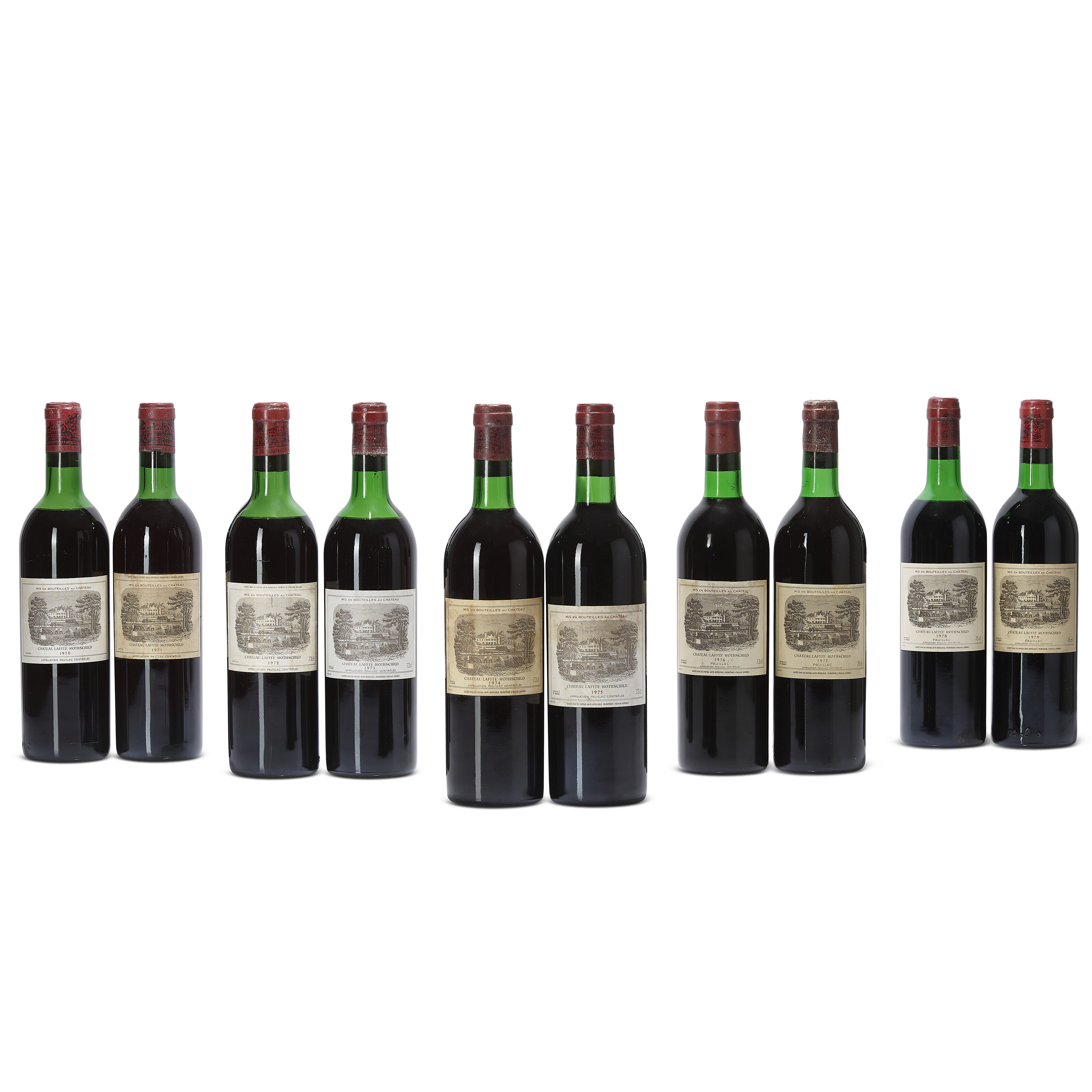Château Lafite Rothschild 1970-1979, 1970Lightly bin-soiled label ...