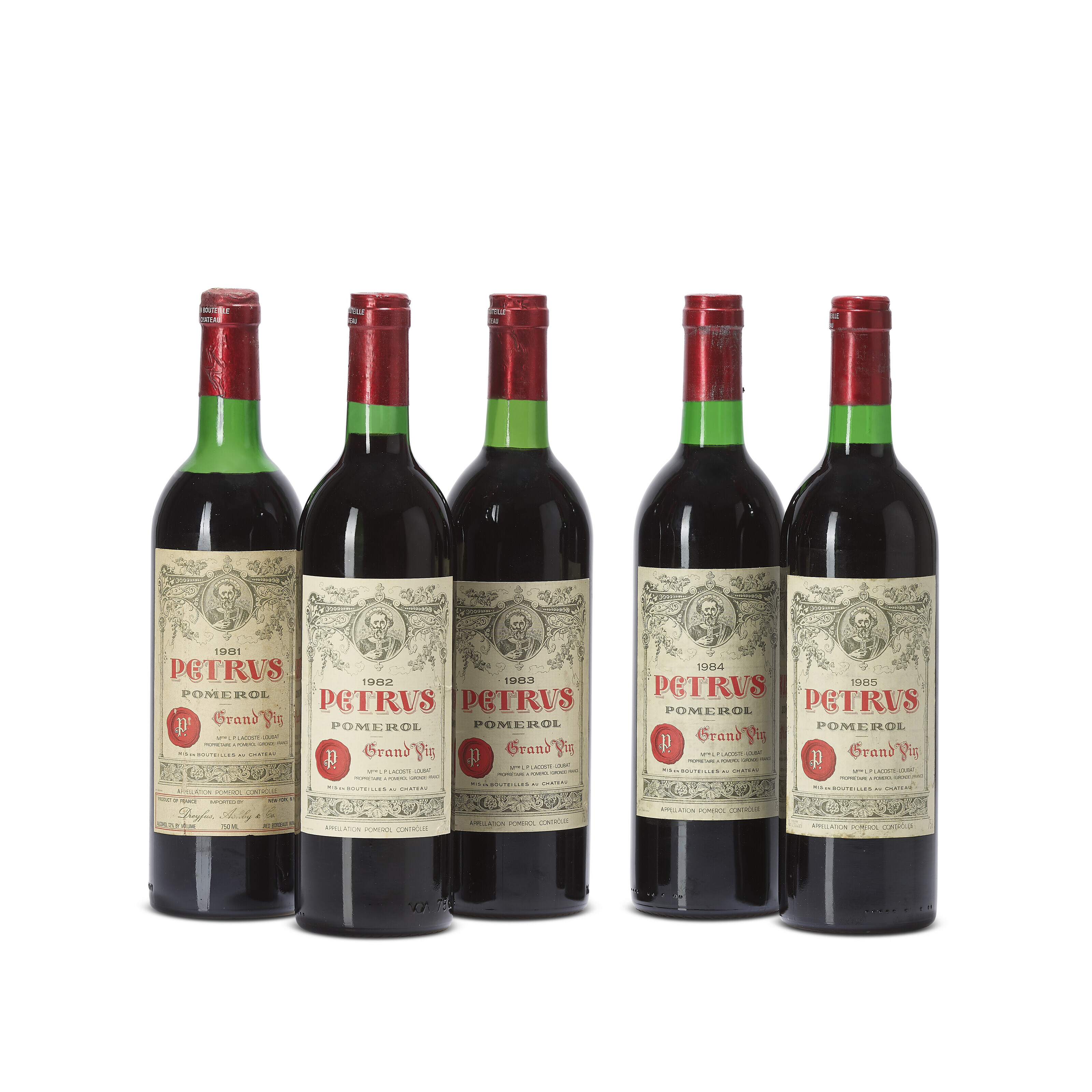 Petrus 1982, Pomerol, cru exceptionnelWines come from different sources ...