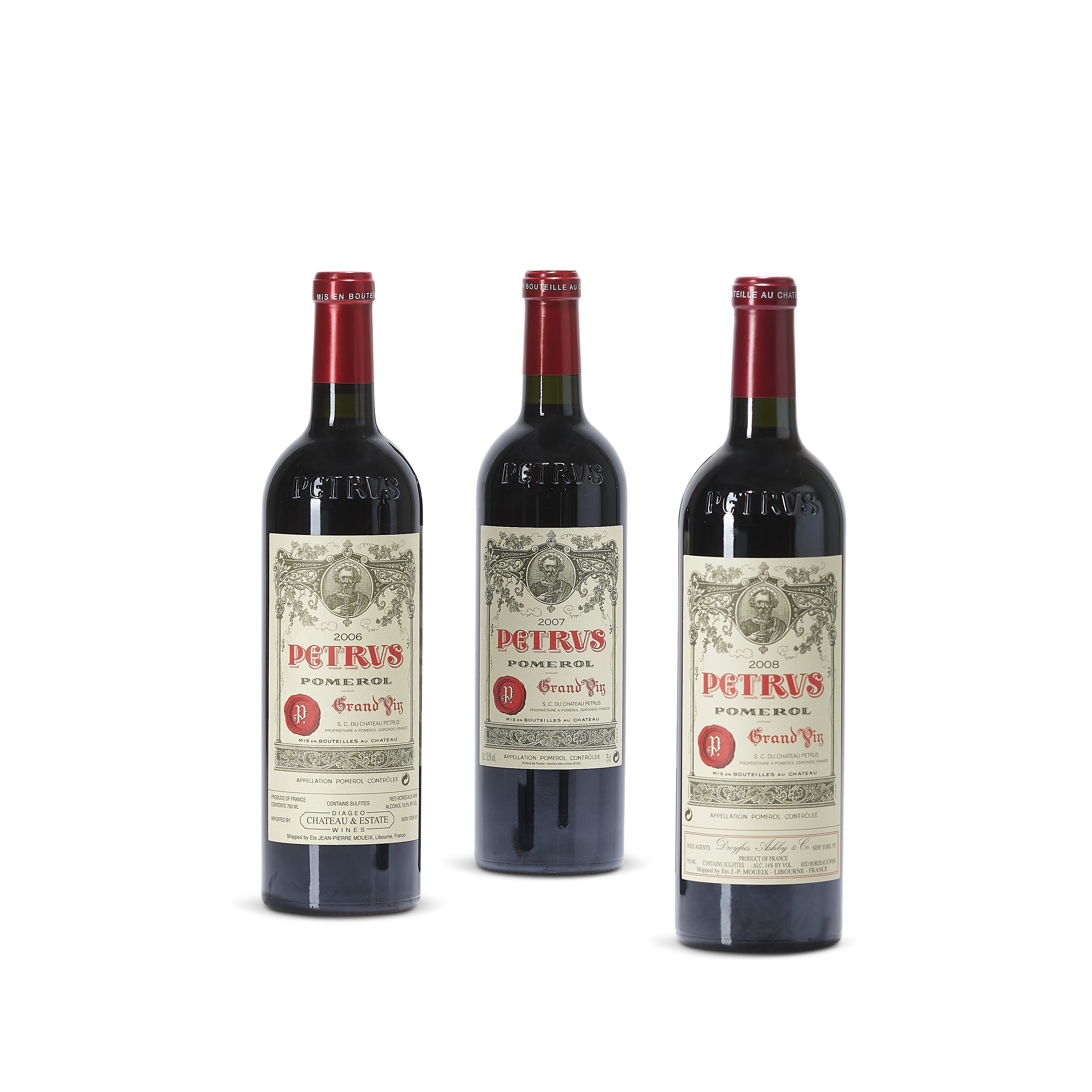 Petrus 2008, Pomerol, cru exceptionnelIntegrated US import front label ...
