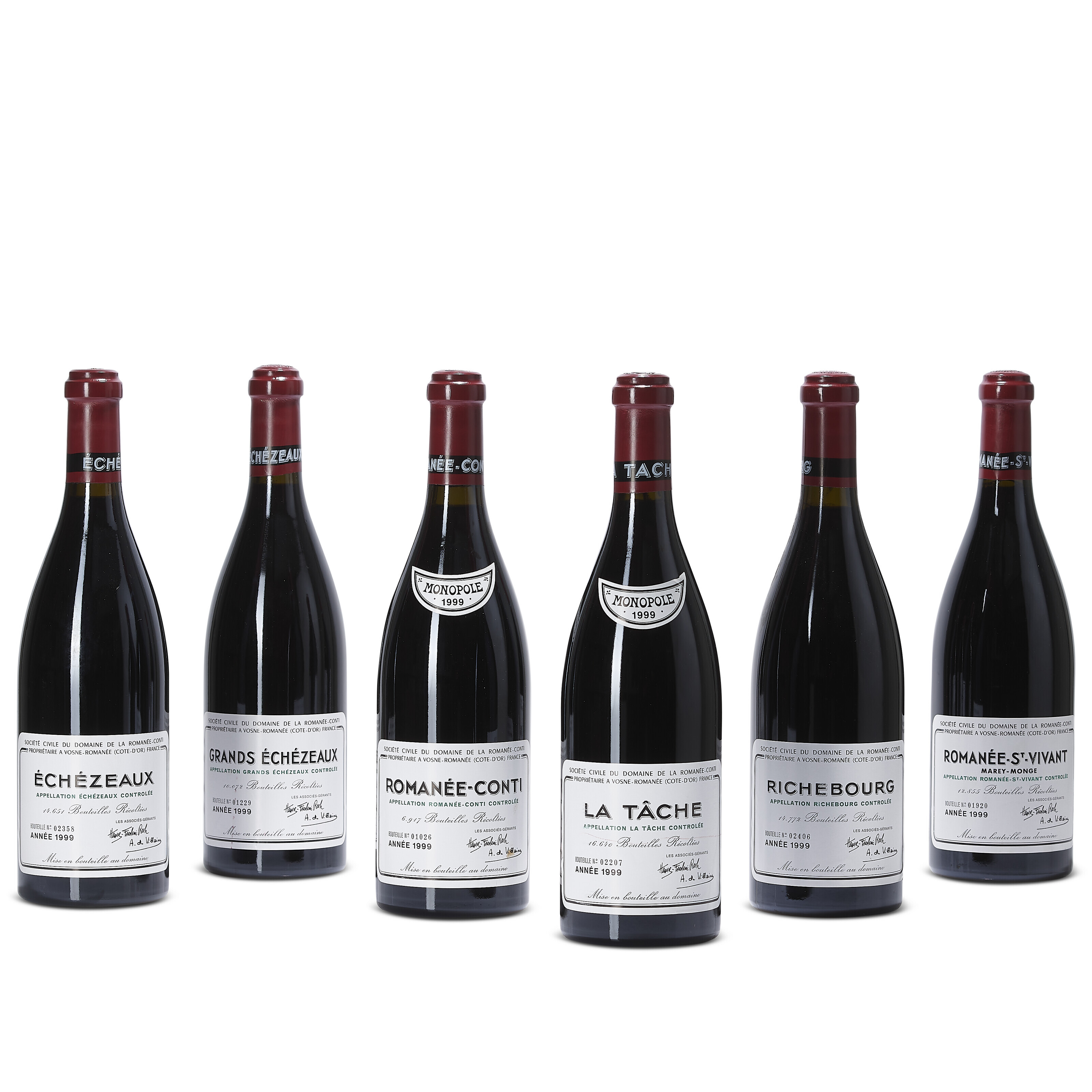 Domaine de la Romanée-Conti Assortment 1999, Grand Cru, Côte de ...