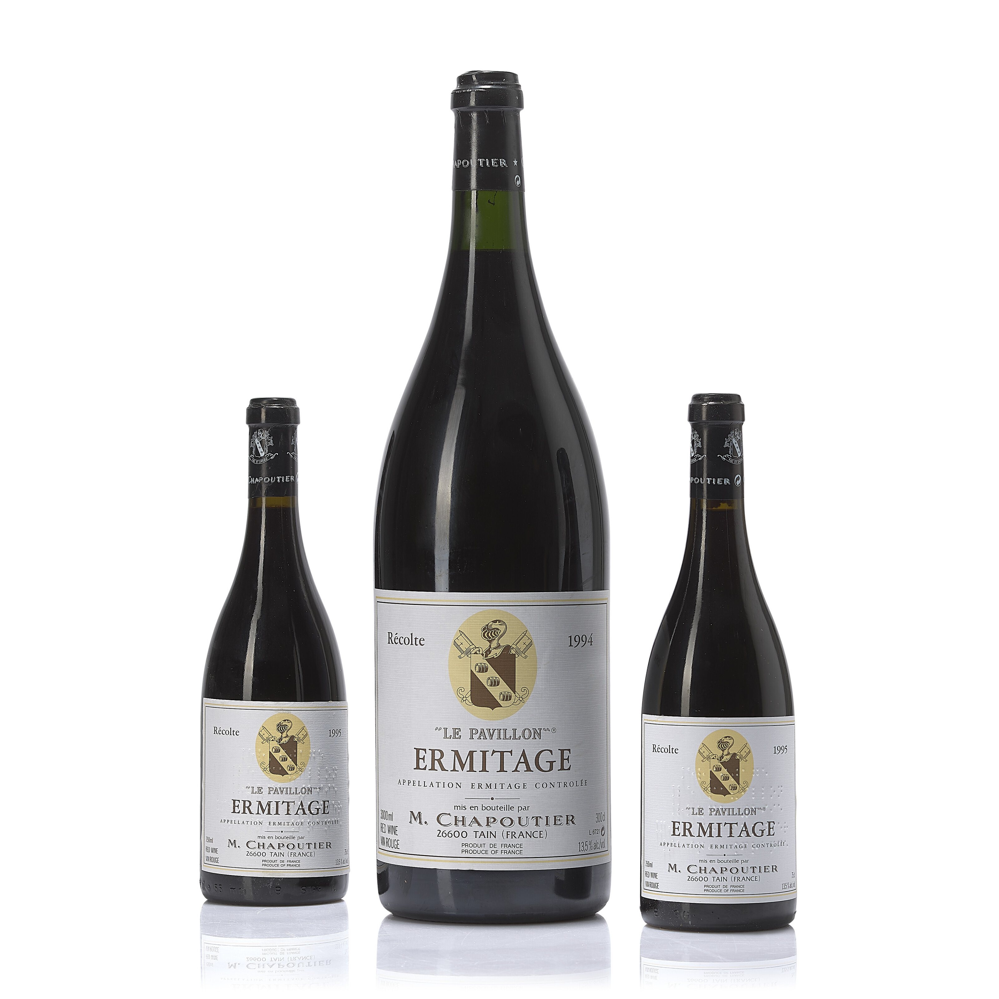 M. Chapoutier, Ermitage Le Pavillon 1995, CRD capsules. Very lightly ...