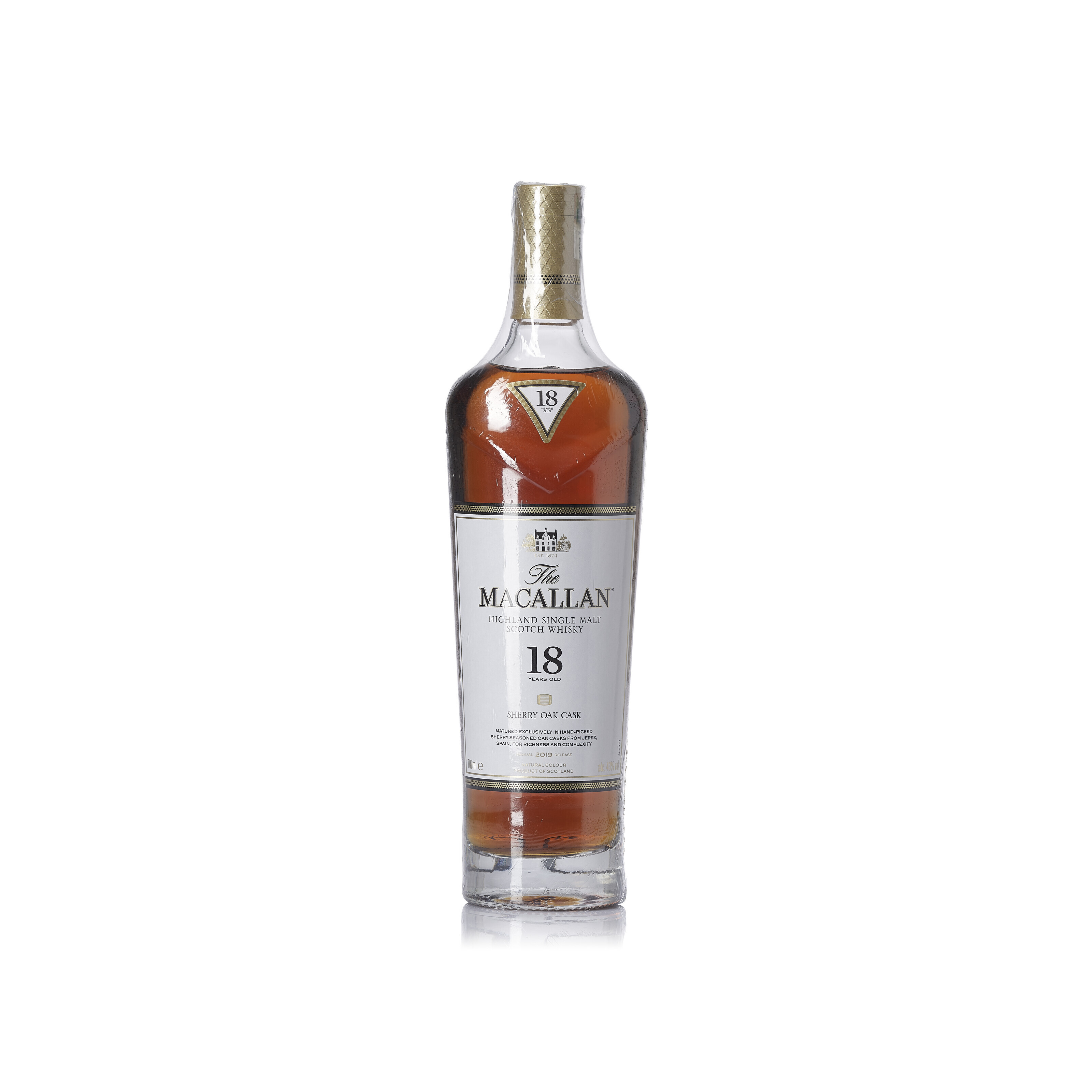 The Macallan 18 Year Old Sherry 2019 Release, 43% vol. Bottle offered ...