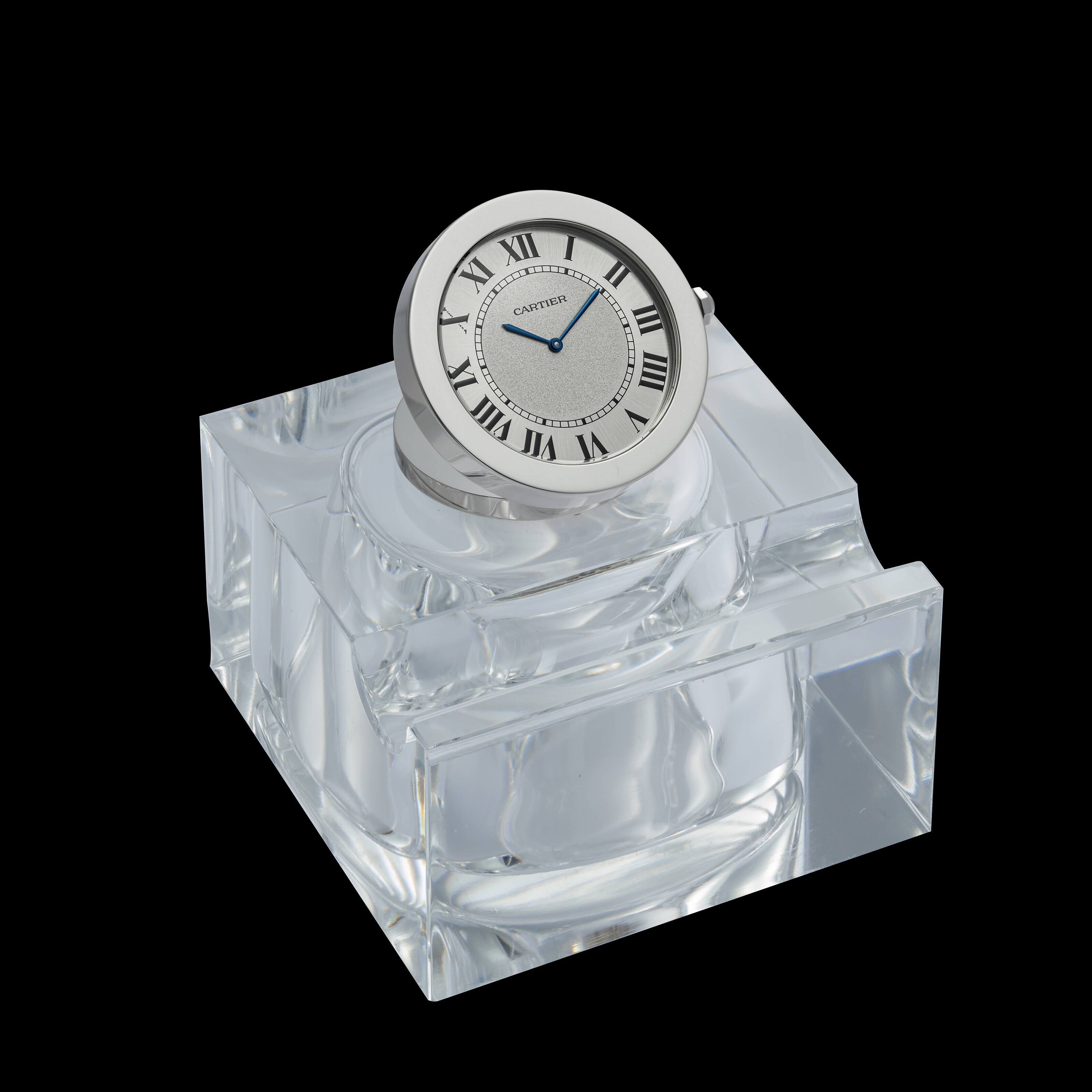 CARTIER, LIMITED EDITION OF 1000 PIECES, CLOCK AND PEN HOLDER, | Christie’s