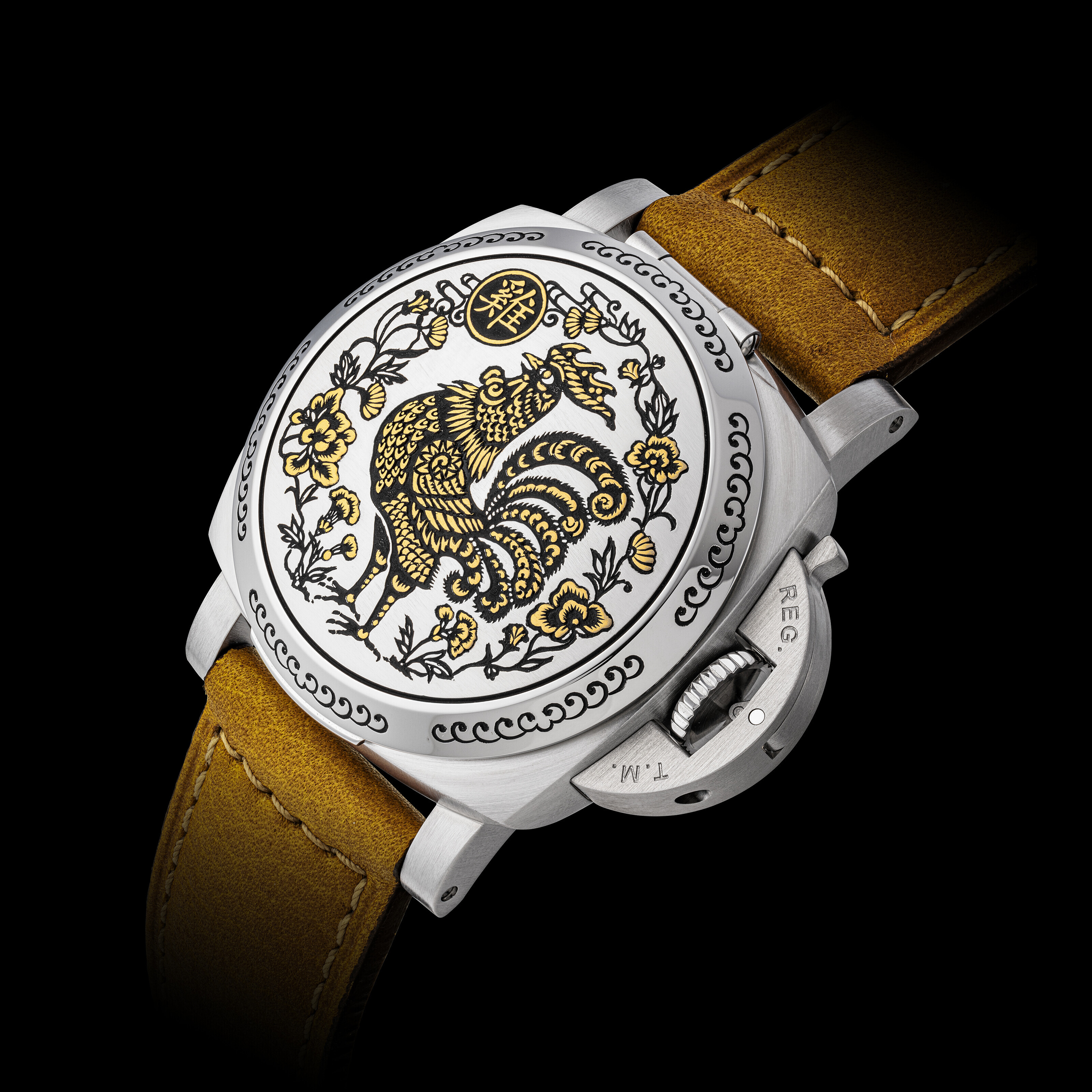 PANERAI, WITH ROOSTER MOTIF, LIMITED EDITION OF 100 PIECES, LUMINOR ...