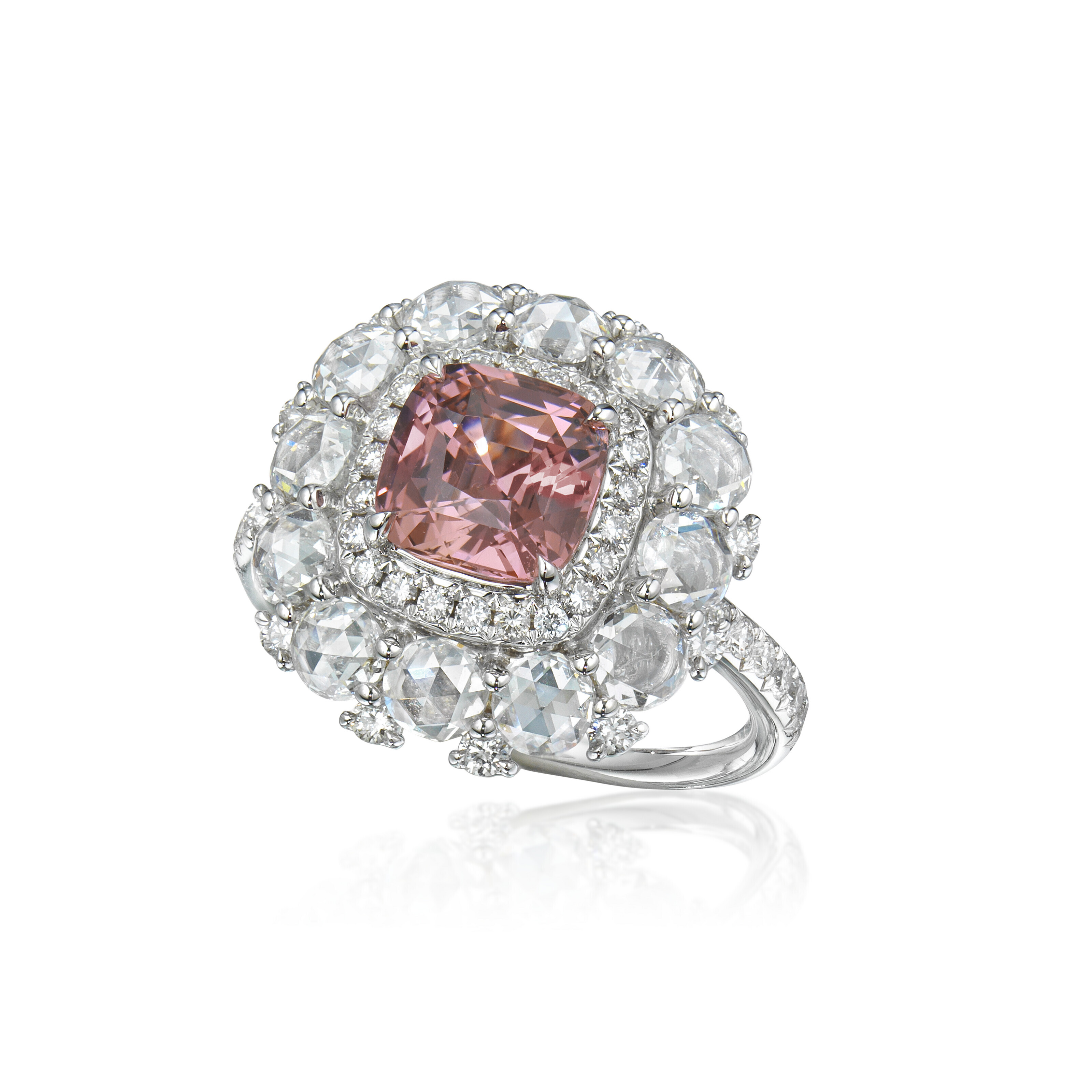 PADPARADSCHA SAPPHIRE AND DIAMOND RING, | Christie’s