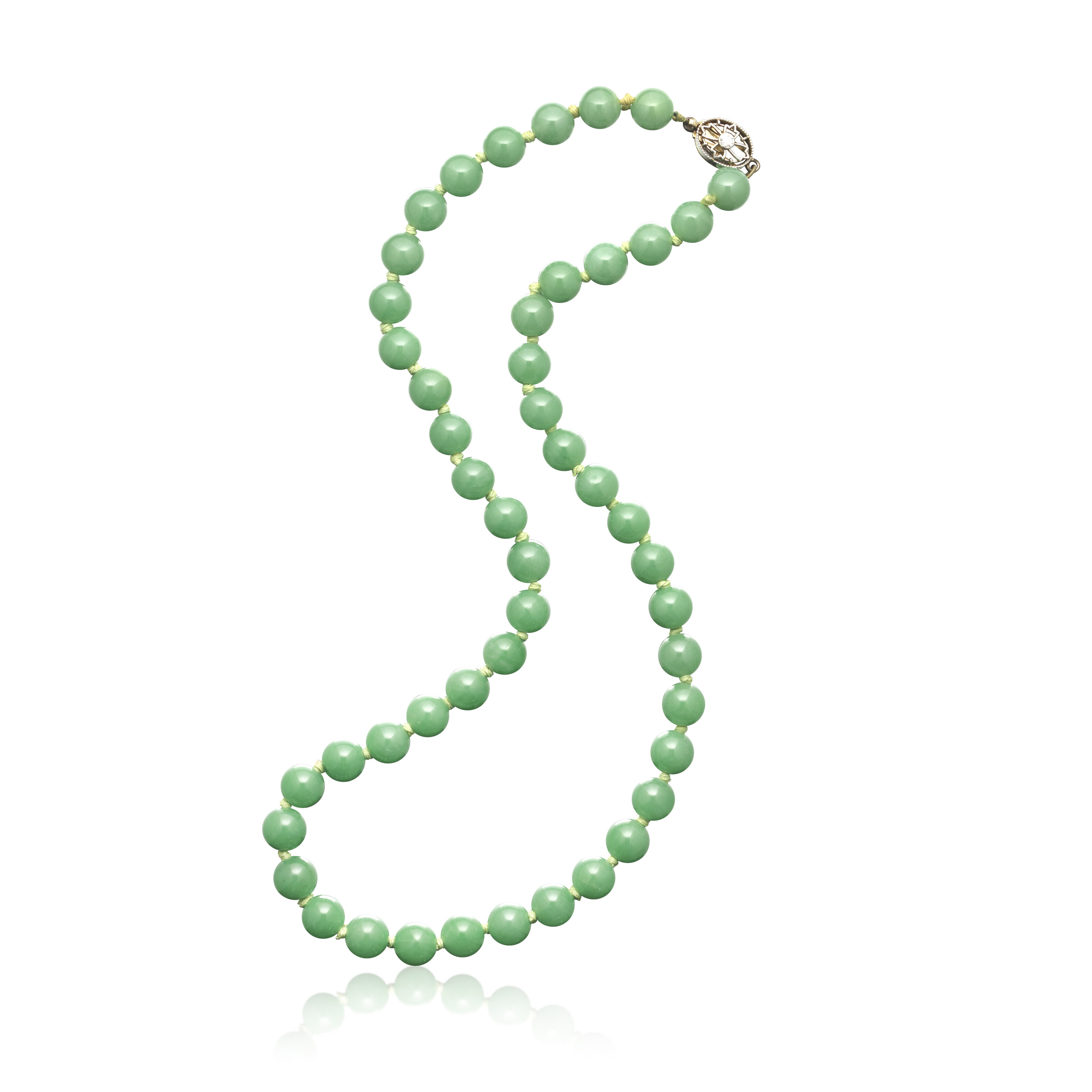 NO RESERVE - JADEITE BEAD AND DIAMOND NECKLACE, | Christie’s