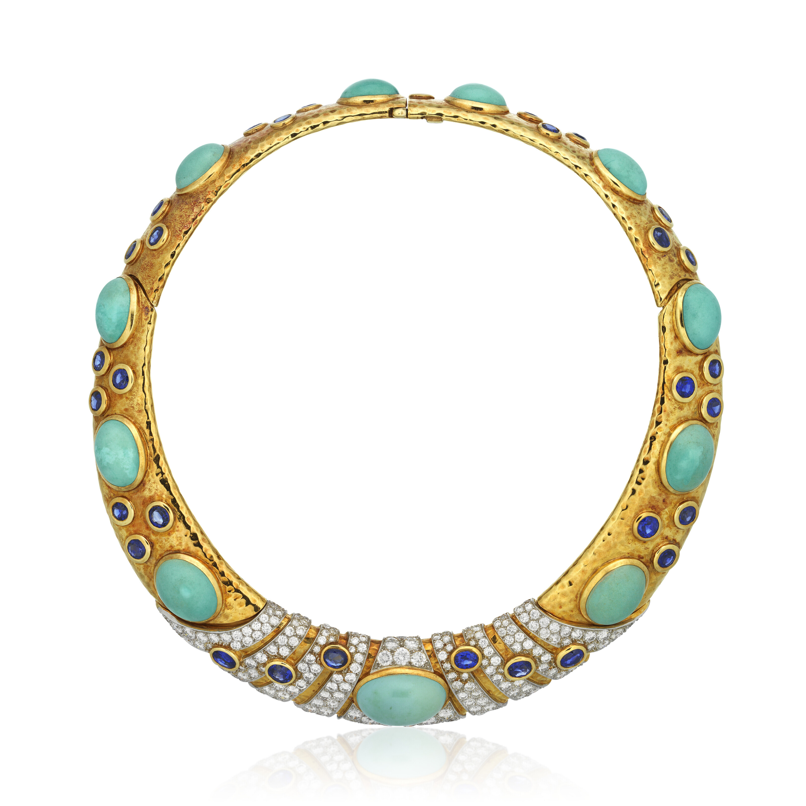 NO RESERVE - TURQUOISE, SAPPHIRE AND DIAMOND NECKLACE, | Christie’s