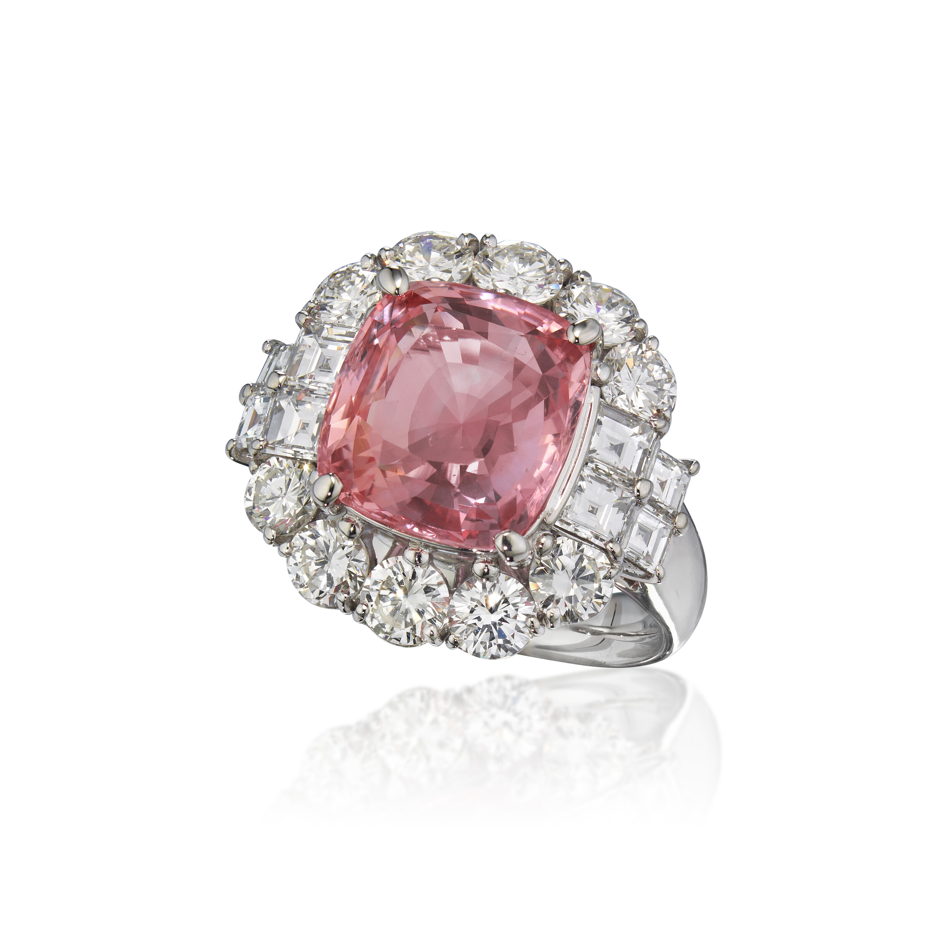 PADPARADSCHA SAPPHIRE AND DIAMOND RING, | Christie’s
