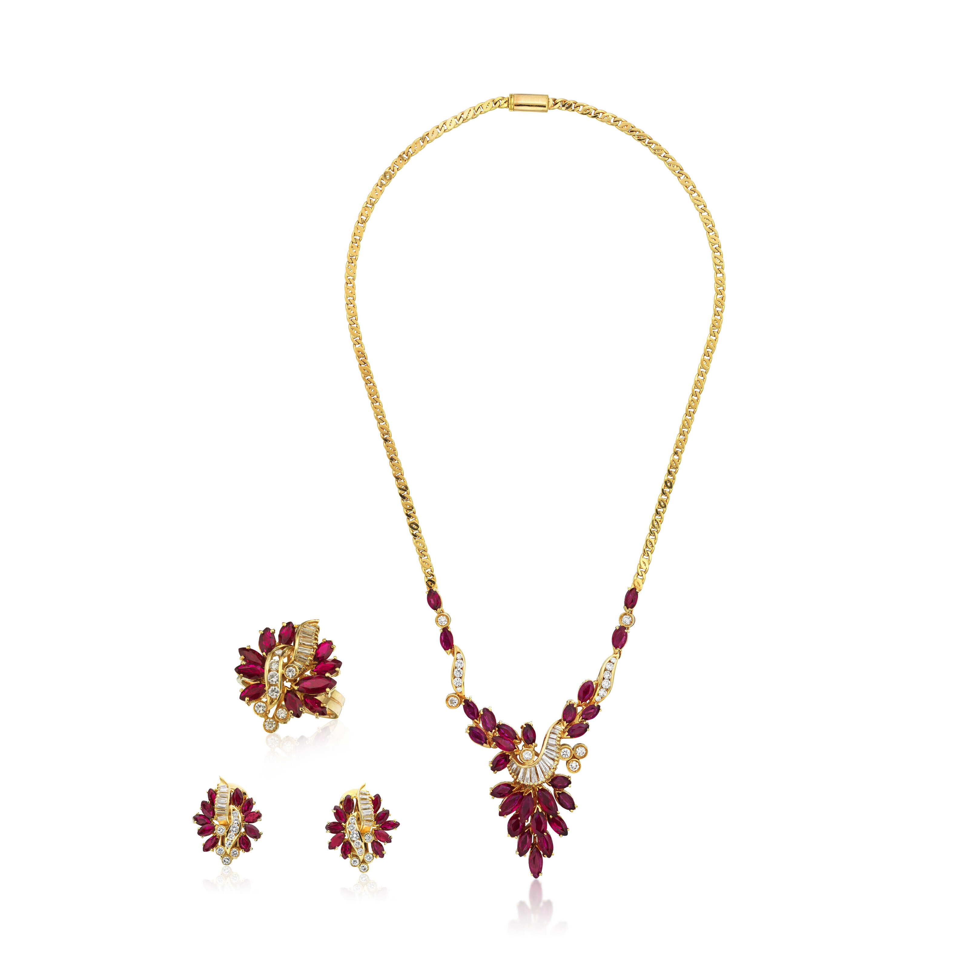NO RESERVE - SET OF RUBY AND DIAMOND JEWELLERY, | Christie’s