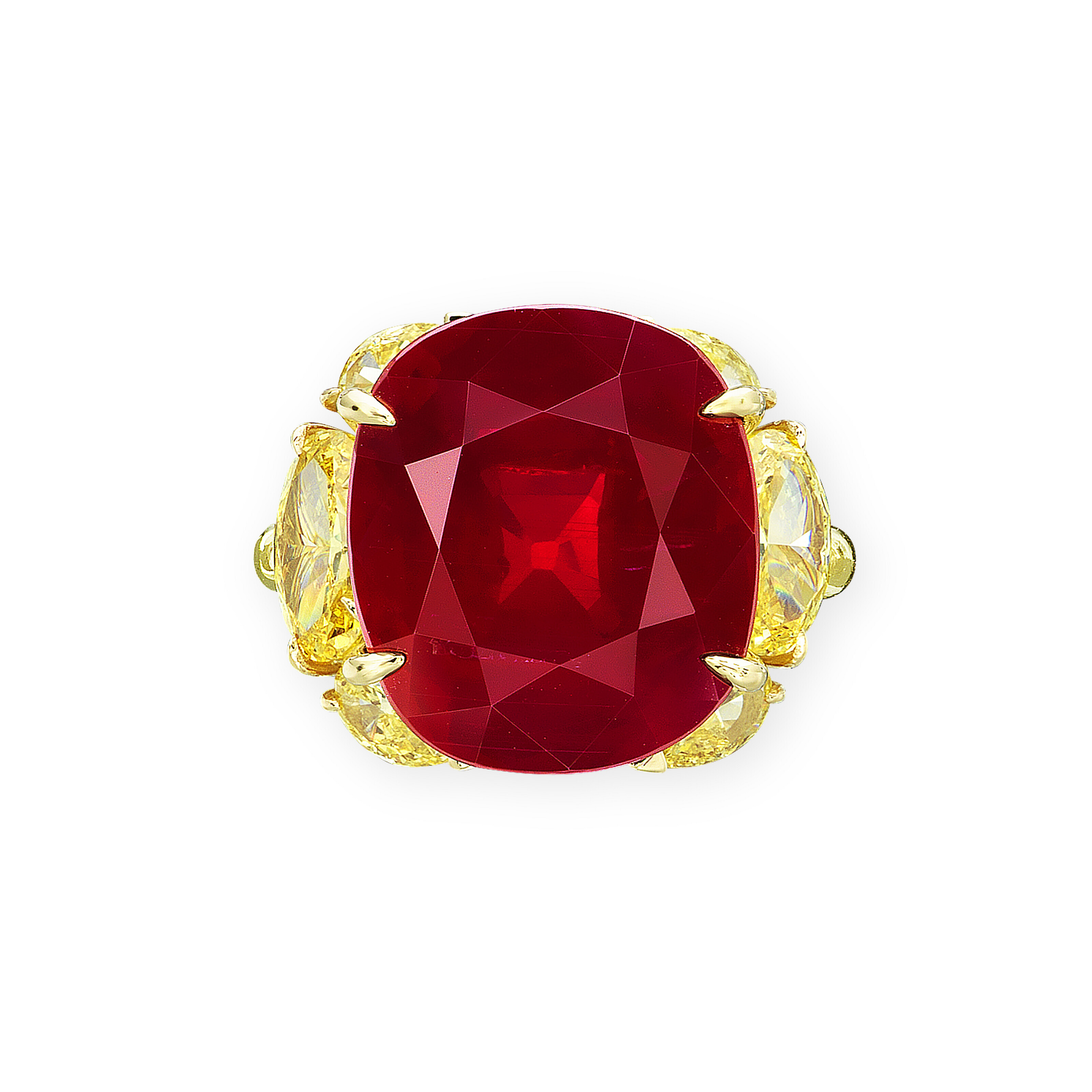 AN EXCEPTIONAL COLOURED DIAMOND AND DIAMOND RING | Christie's